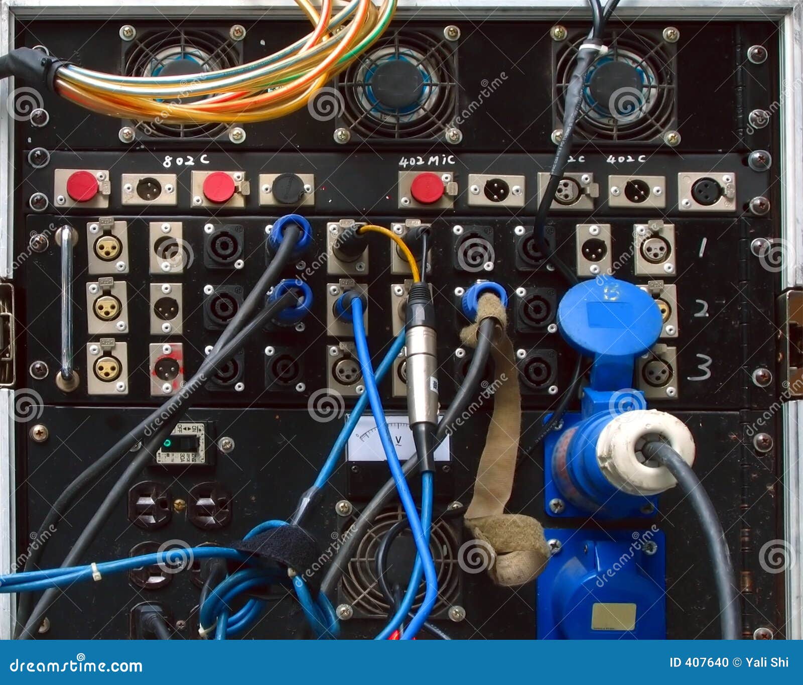 Heavy Duty Sound Amplifier stock photo. Image of connector - 407640