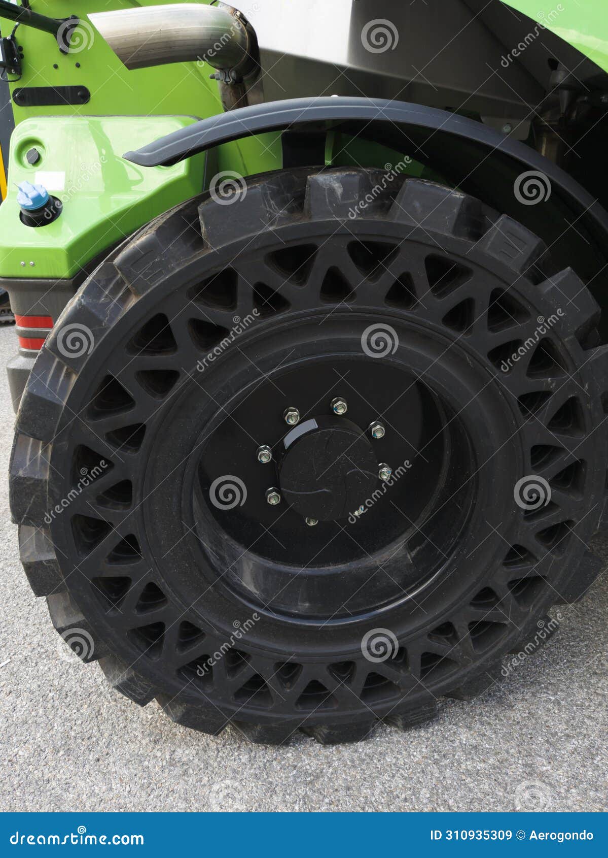 Heavy Duty Tire on a Earth Moving Machine Stock Image - Image of load ...