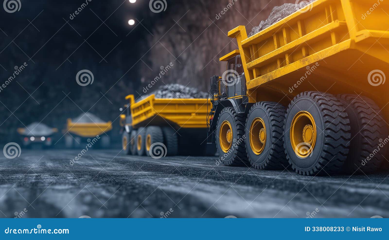 Heavy Duty Vehicles in Raw Material Extraction Process Stock Image ...