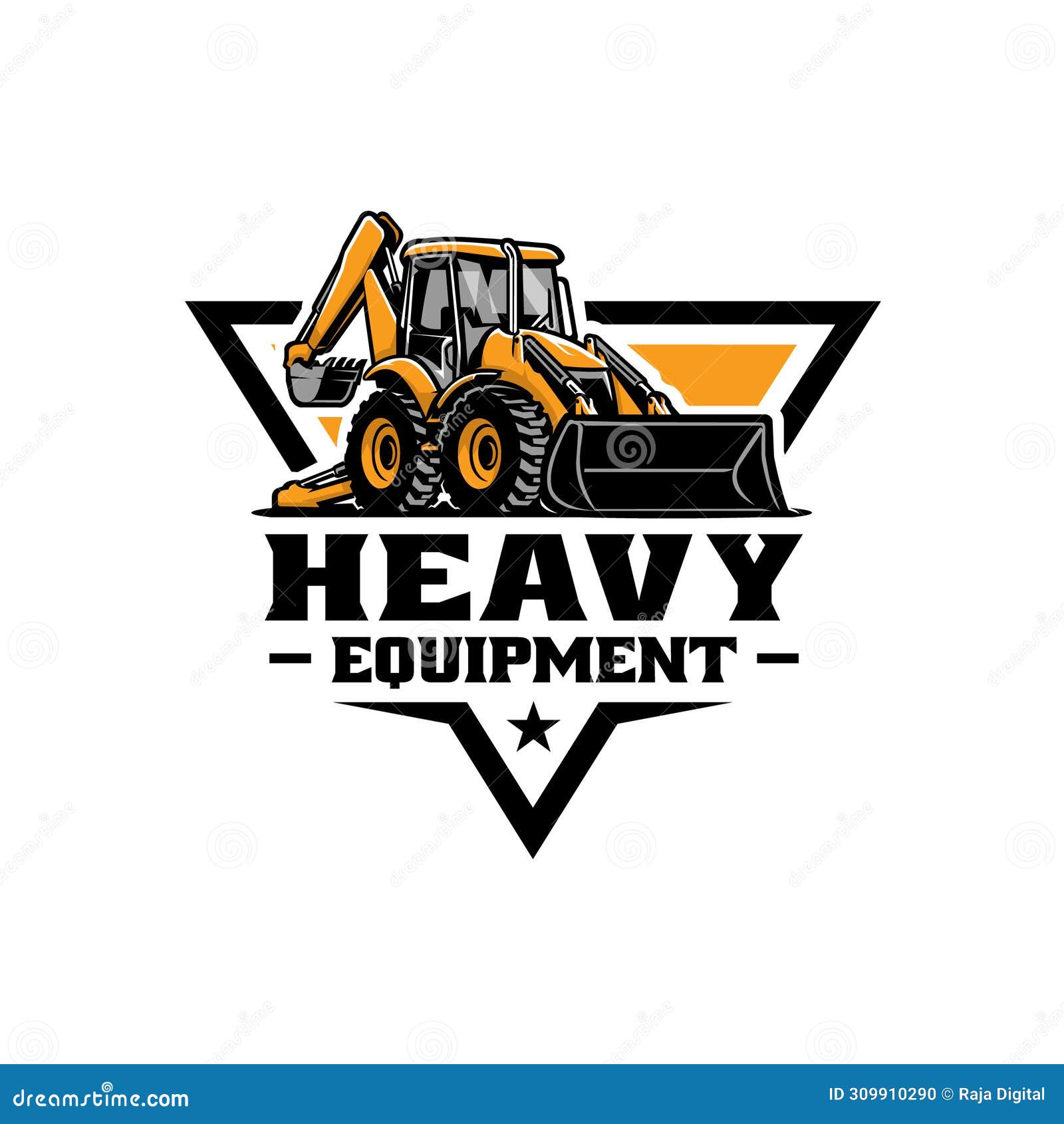 Heavy Equipment Backhoe Loader Bulldozer Excavator Logo Vector Isolated ... Heavy Equipment Backhoe Loader Bulldozer Excavator Logo Vector Isolated ...