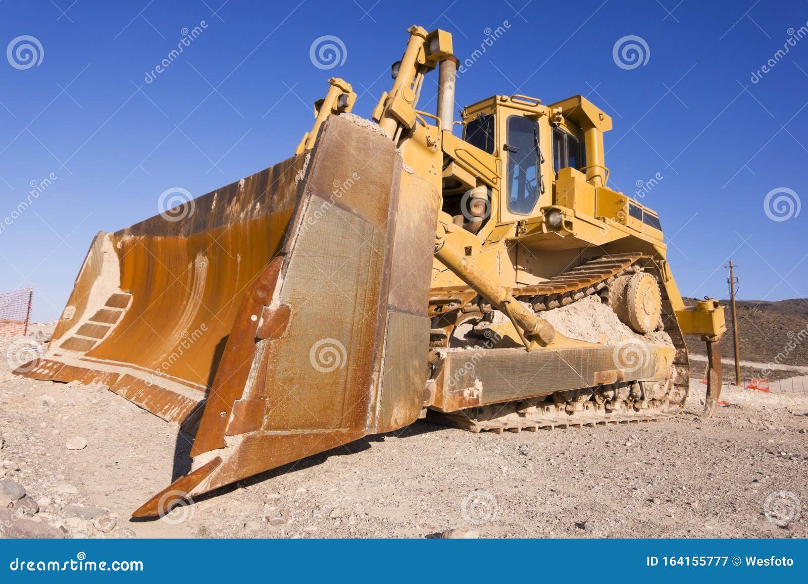Heavy Equipment Bulldozer stock image. Image of mover - 164155777