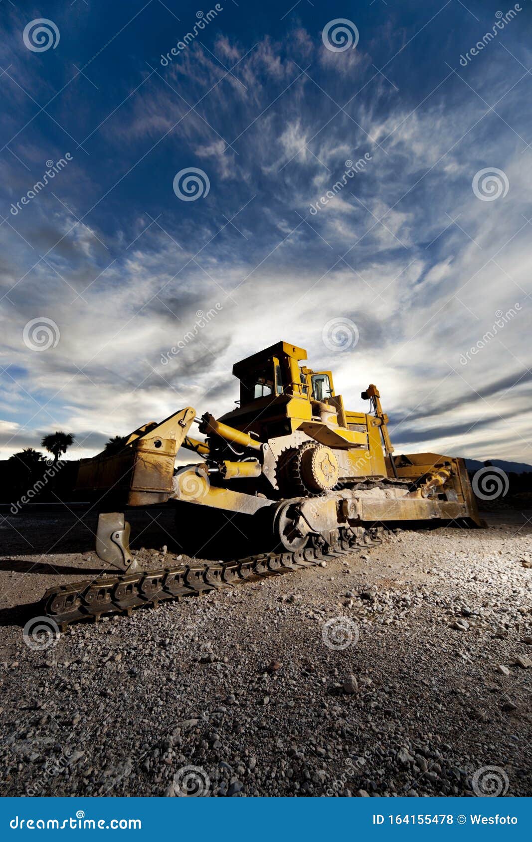 Heavy Equipment Bulldozer with Broken Caterpillar Track Stock Photo ...