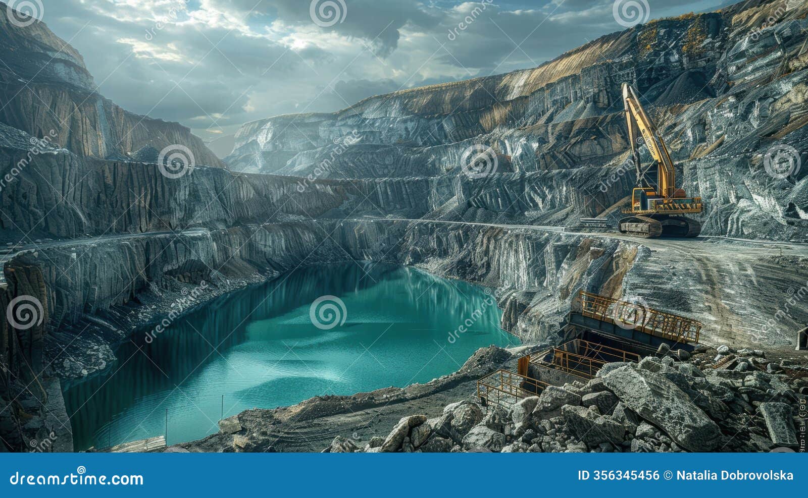 Heavy Equipment in Diamond Quarry Extracting Gemstones Stock Photo ...