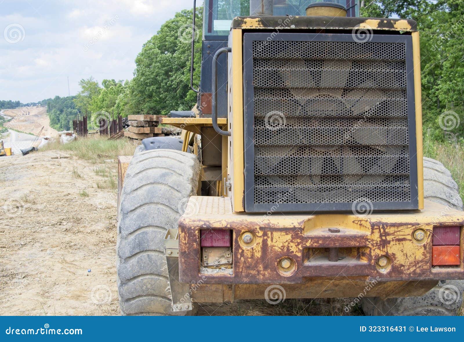Heavy Equipment at a Job Site Stock Image - Image of large, dusty ...