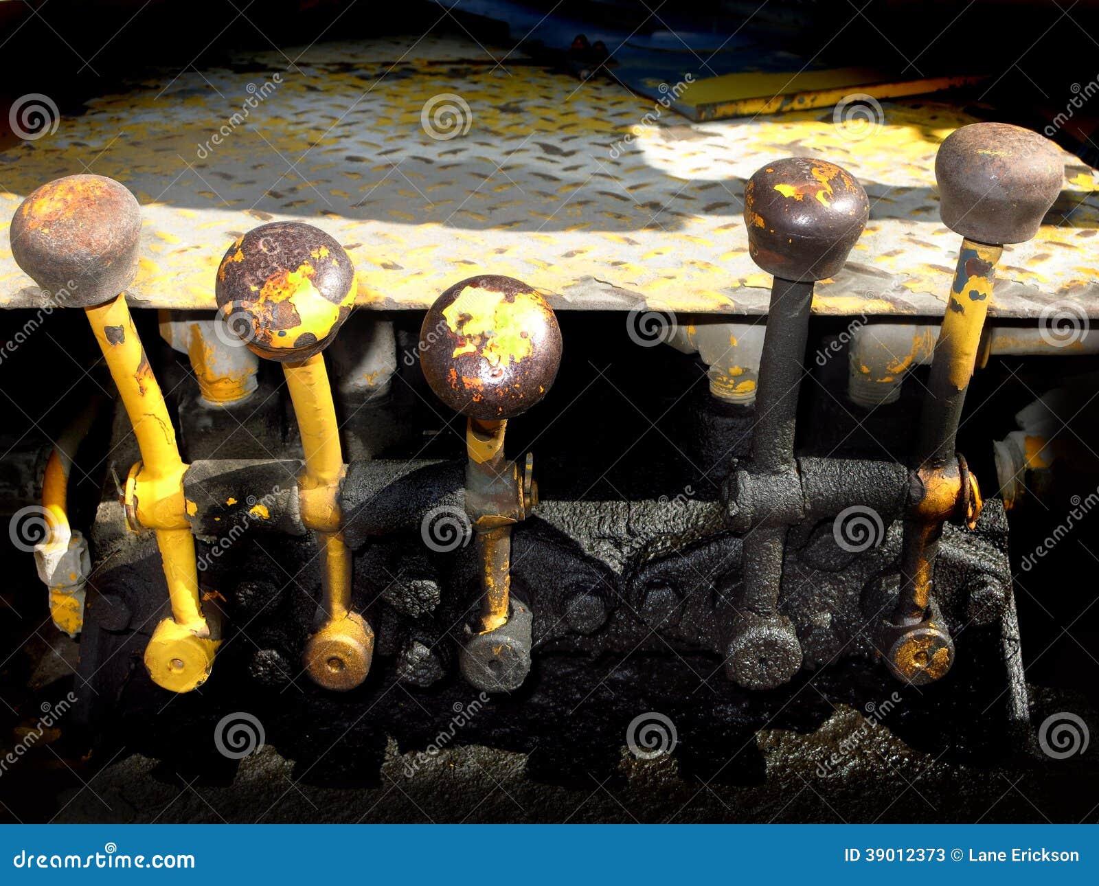 Heavy Equipment Knob and Lever Controls Stock Image - Image of design ...