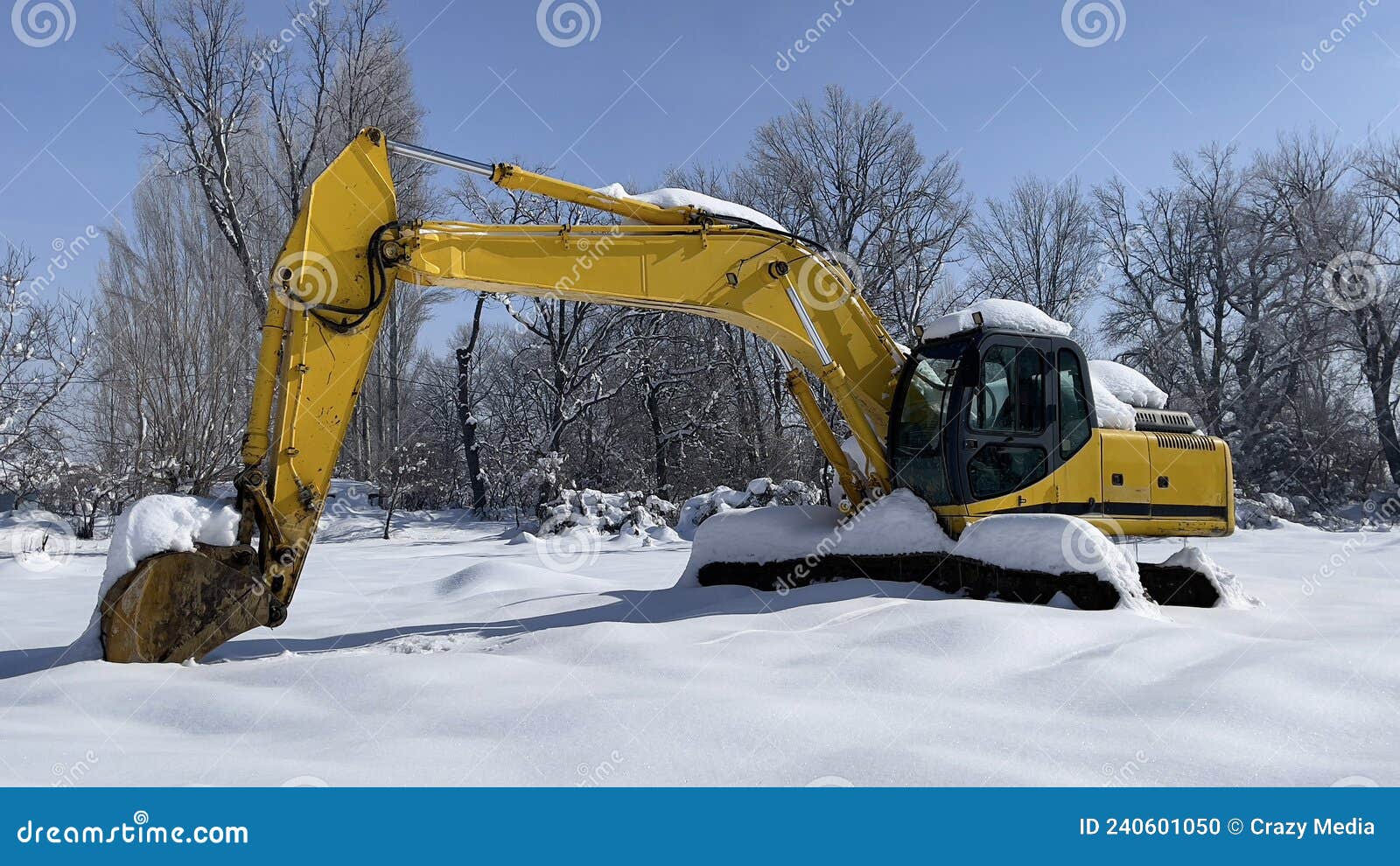 Large Tracked Excavator Working A Steel Pile At A Metal Recycle Yard ...