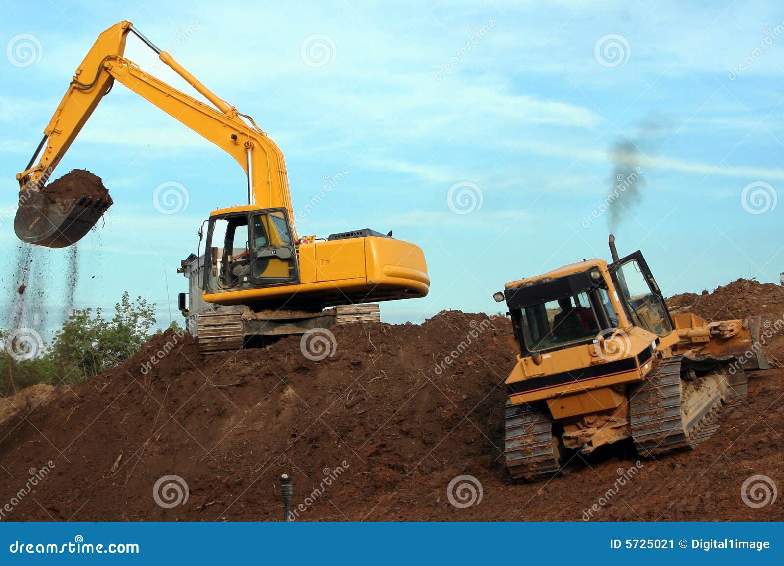 Heavy Equipment in Operation Stock Image - Image of earthmover ...