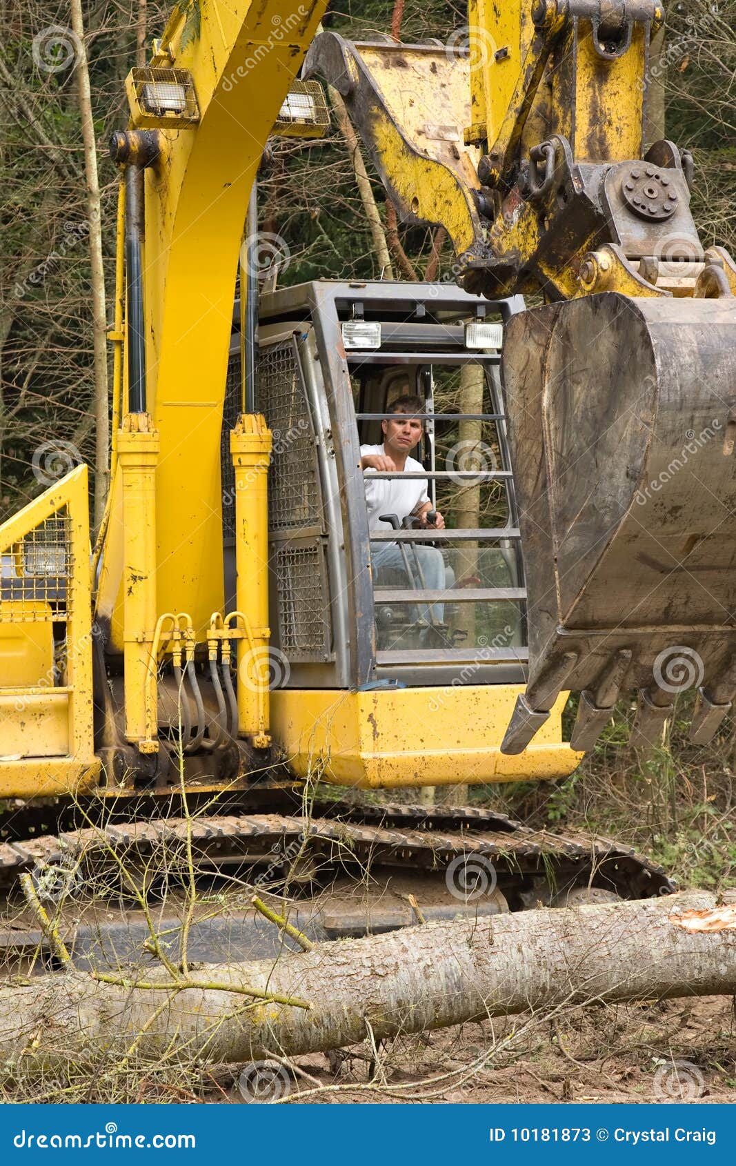 Heavy Equipment Operator on Excavator Stock Image - Image of work, dirt ...