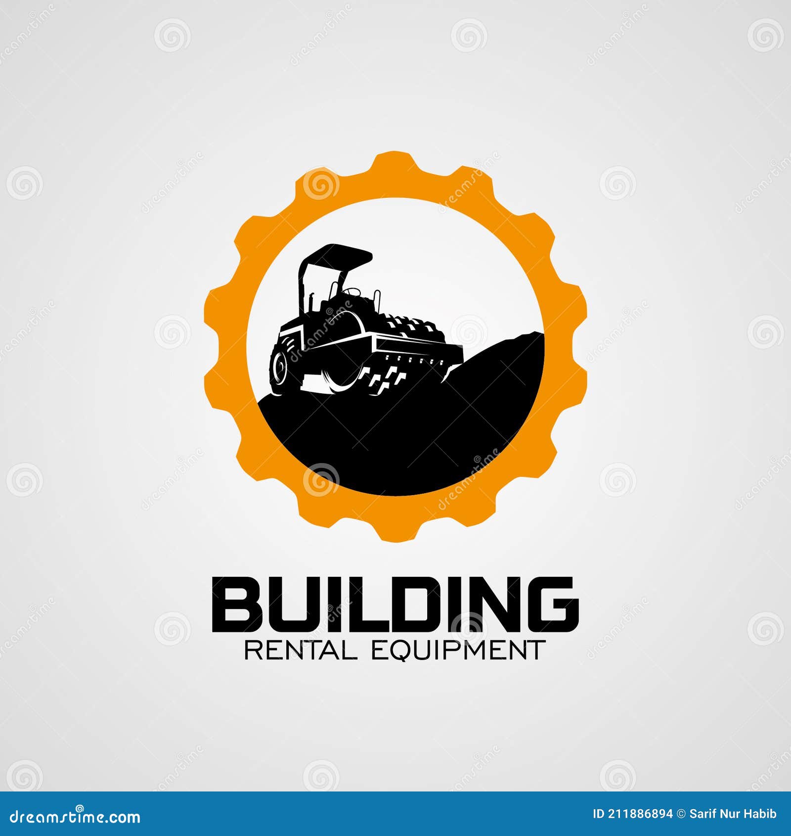 Heavy Equipment Roller Logo Designs Template Stock Vector ...
