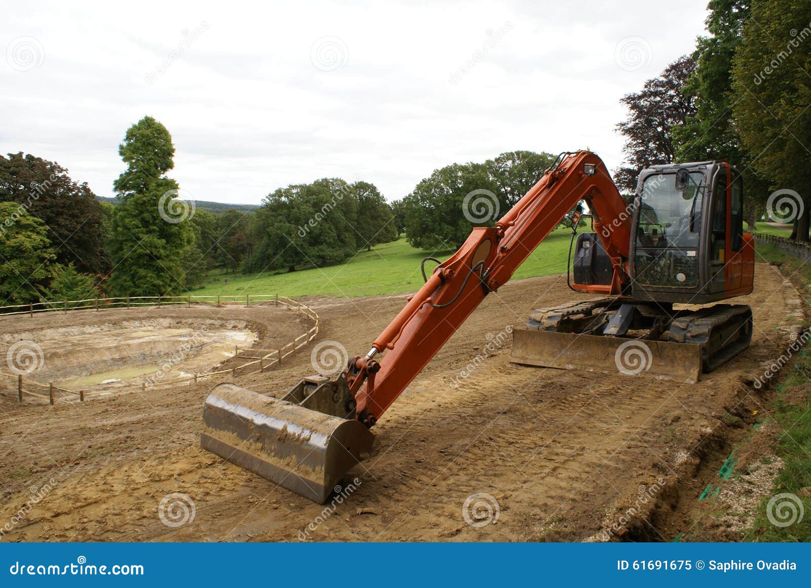 Heavy Equipment on Site. Construction Vehicle in a Field Stock Image ...