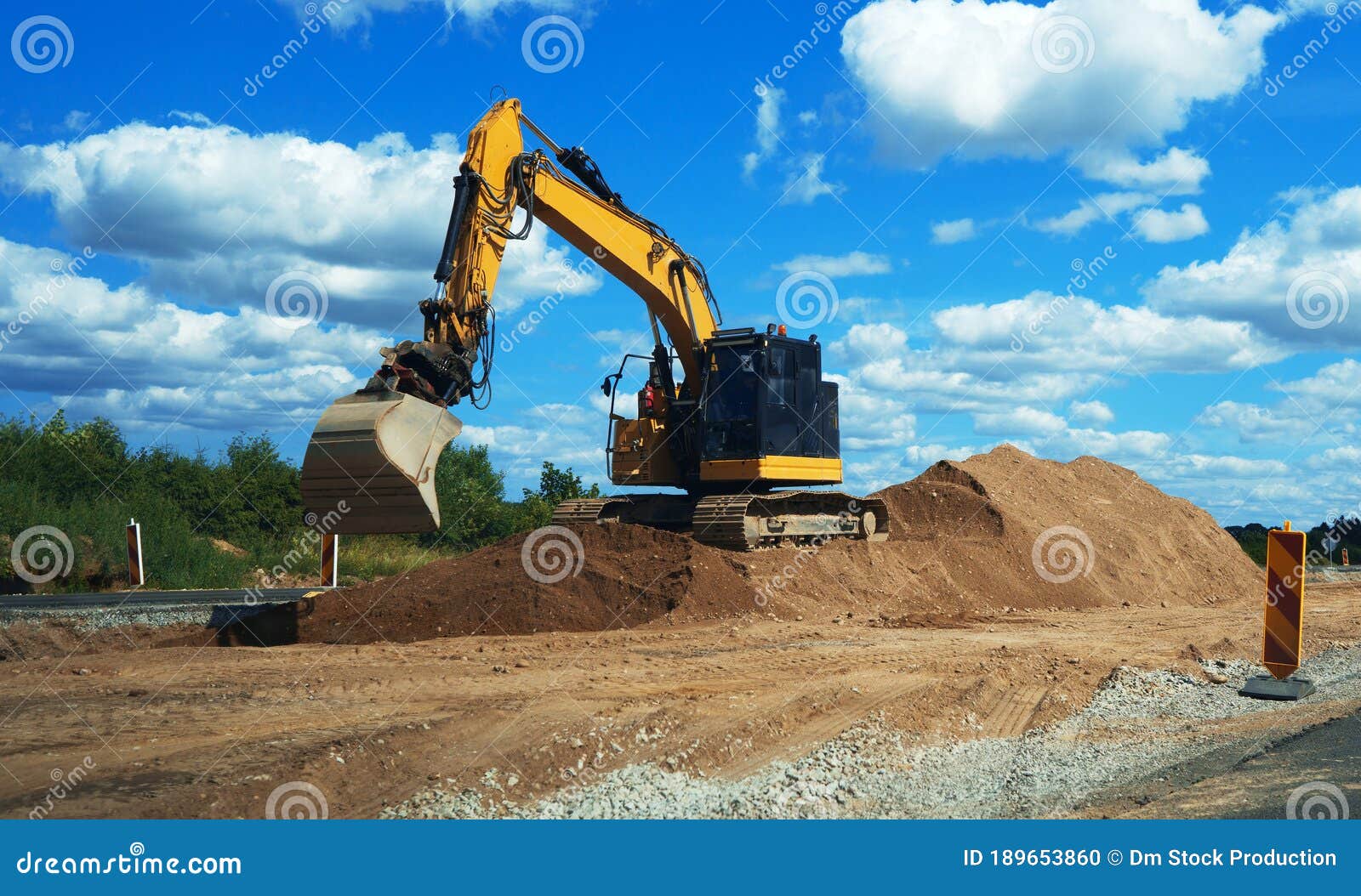 Road reconstruction stock photo. Image of road, labor - 189653860