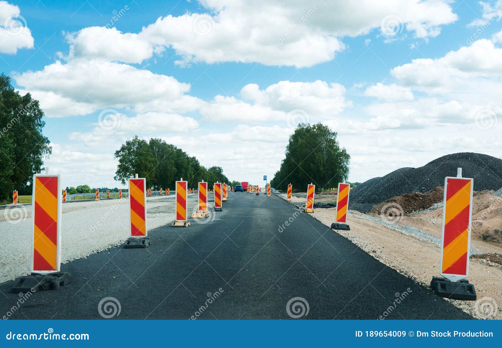 Road reconstruction stock image. Image of activity, cloud - 189654009