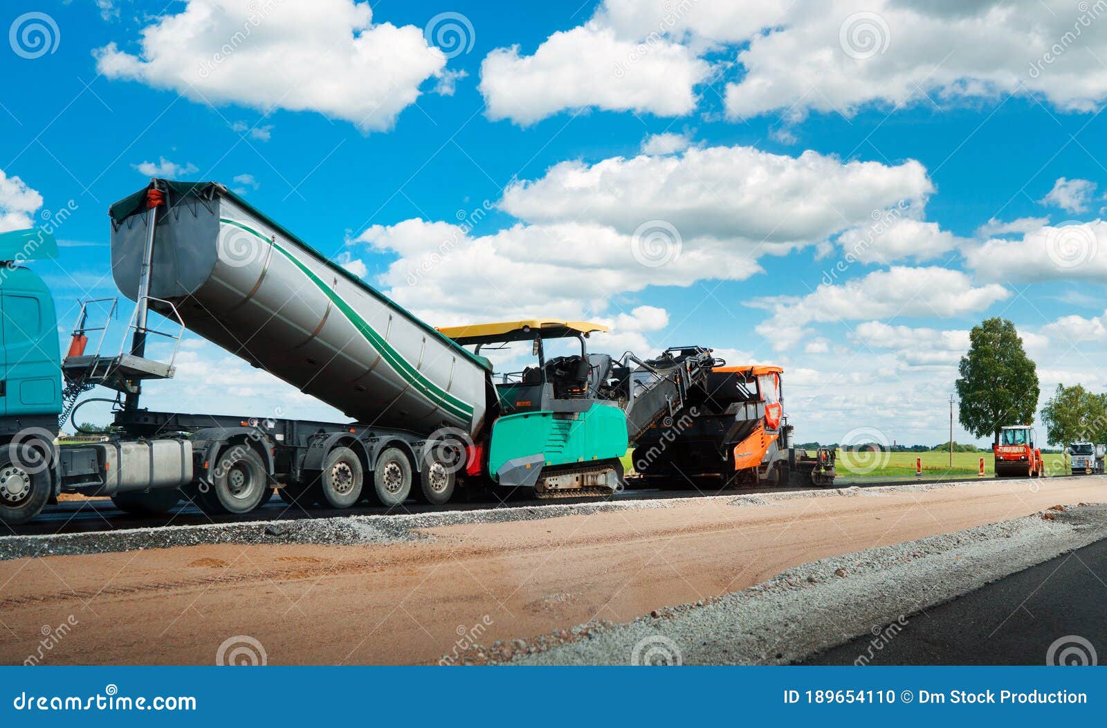 Road reconstruction stock photo. Image of roadwork, pavement - 189654110