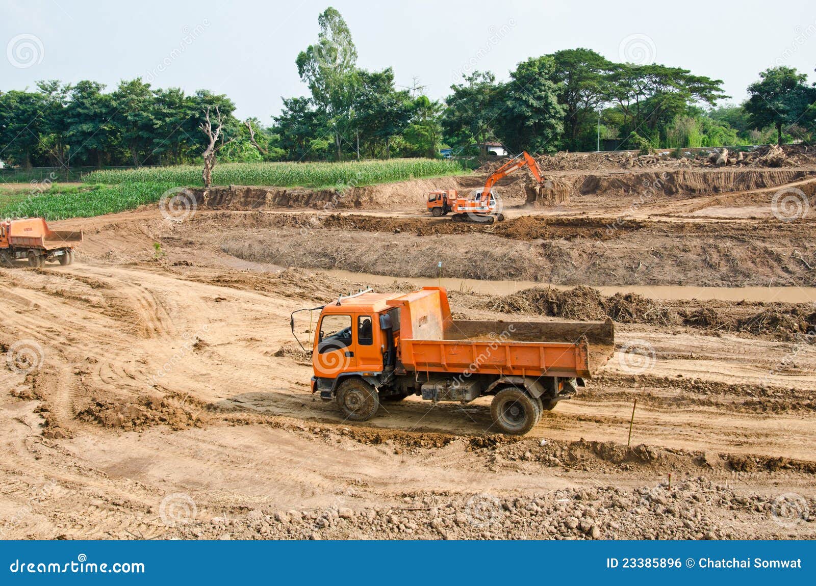 Heavy Excavator Loader at Soil Stock Photo - Image of equipment ...