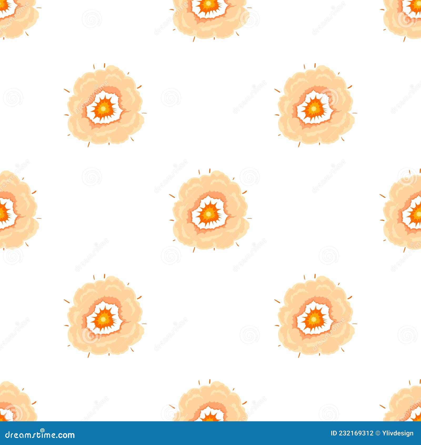 Heavy Explosion Pattern Seamless Vector Stock Vector - Illustration of ...