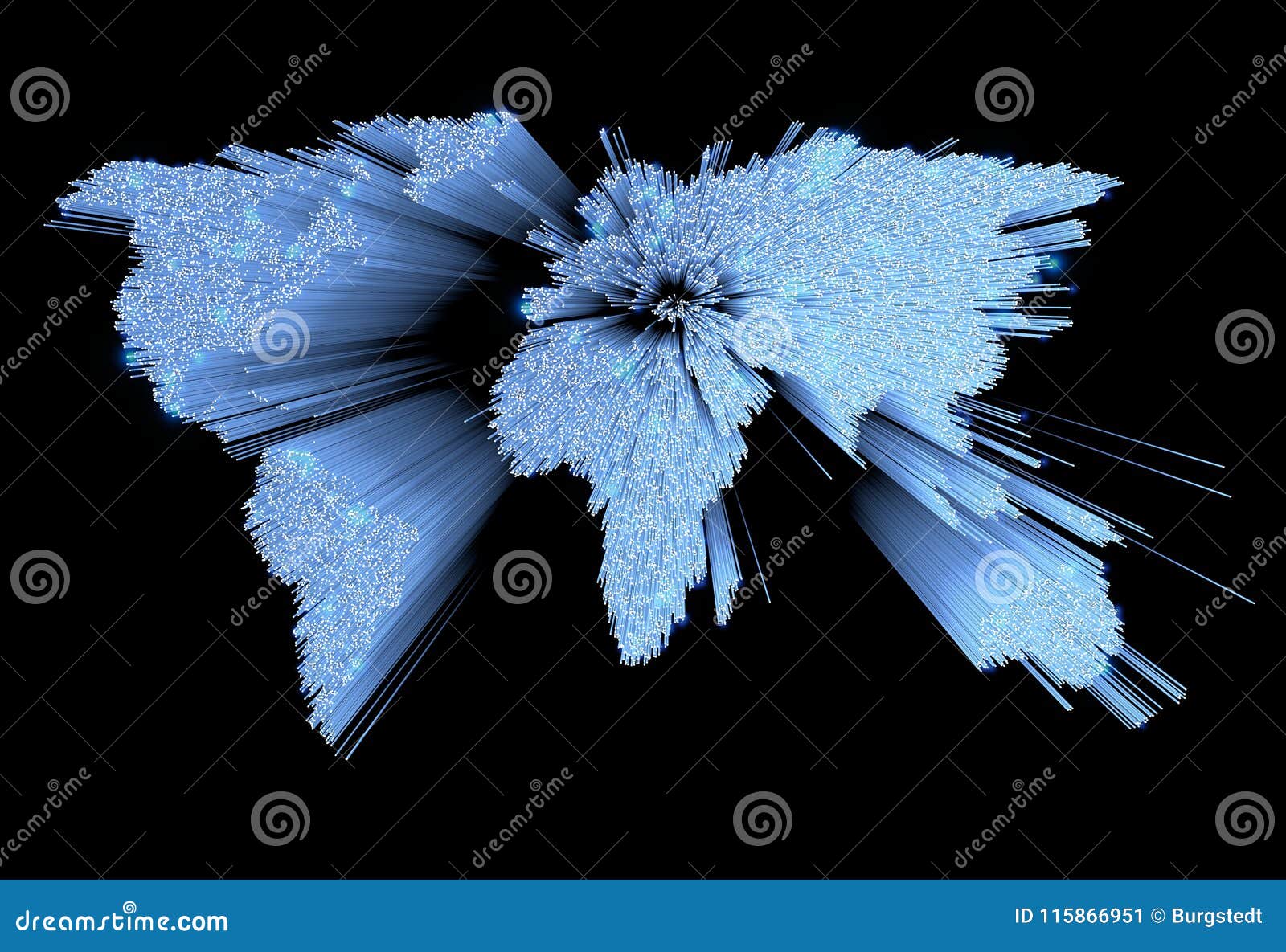 Extruded World Map With Countries Vector Illustration | CartoonDealer ...