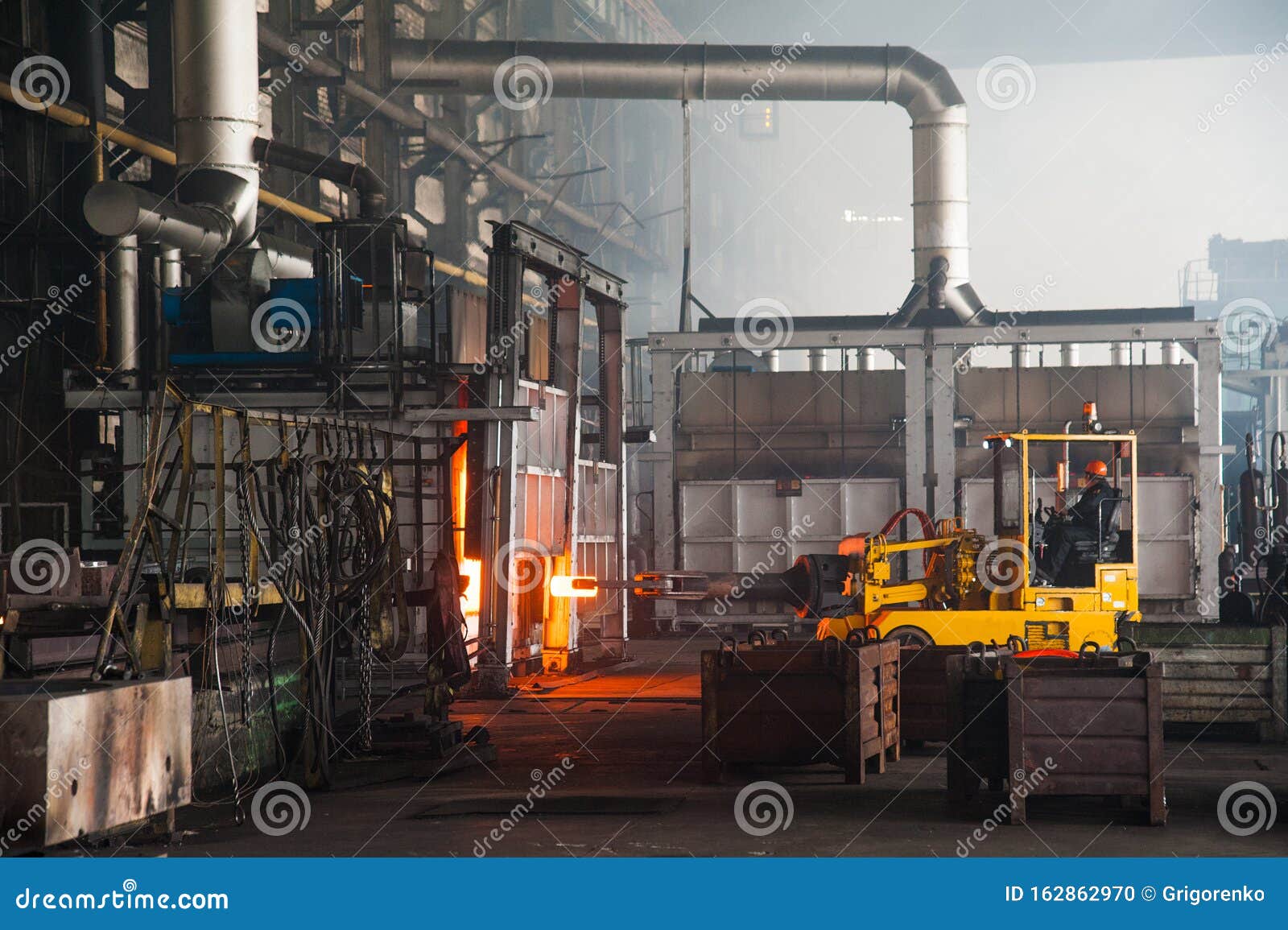 Heavy forgings plant stock photo. Image of metal, industry - 162862970