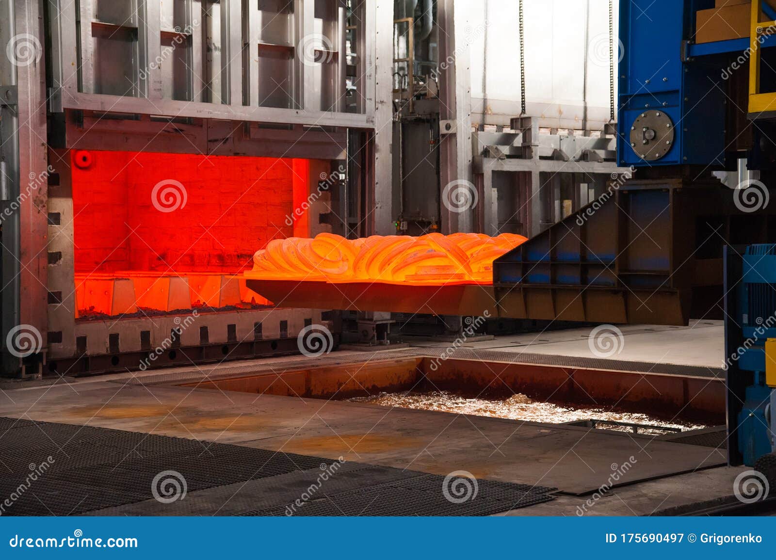 Heavy forgings plant stock image. Image of equipment - 175690497