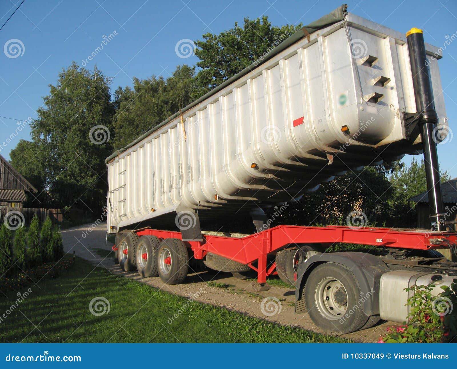 Heavy freight trailer stock image. Image of cargo, metal - 10337049
