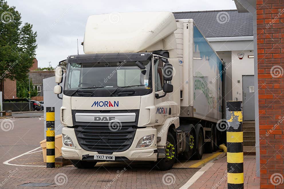 A Heavy Goods Lorry Unloading in a Lorry Loading Bay Editorial Stock ...