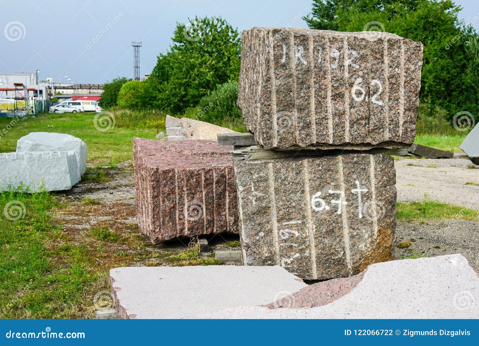 Heavy Granite Blocks for Monuments Stock Photo - Image of granite ...