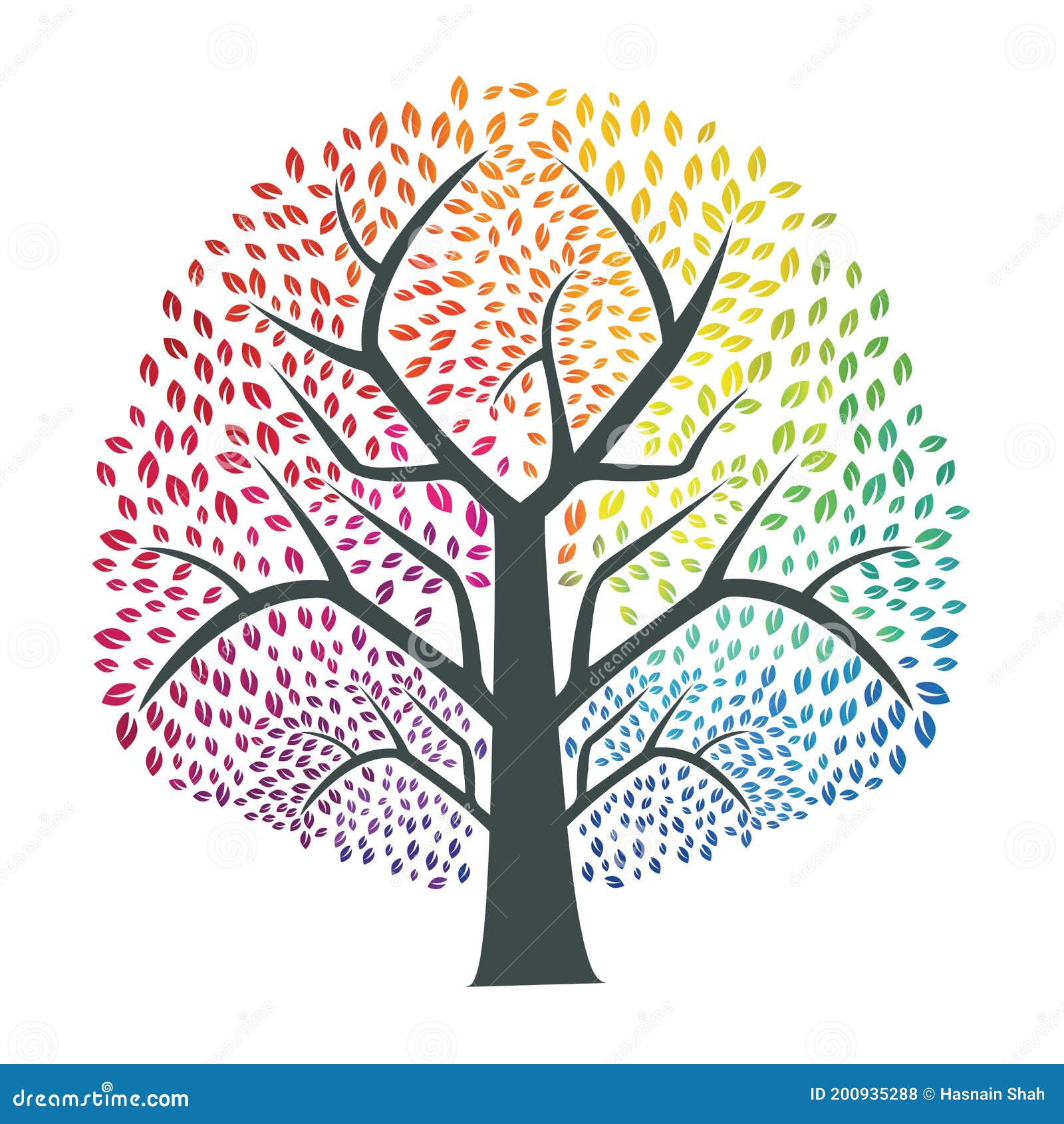 Heavy Green Tree Vector Template Design. Stock Vector - Illustration of ...