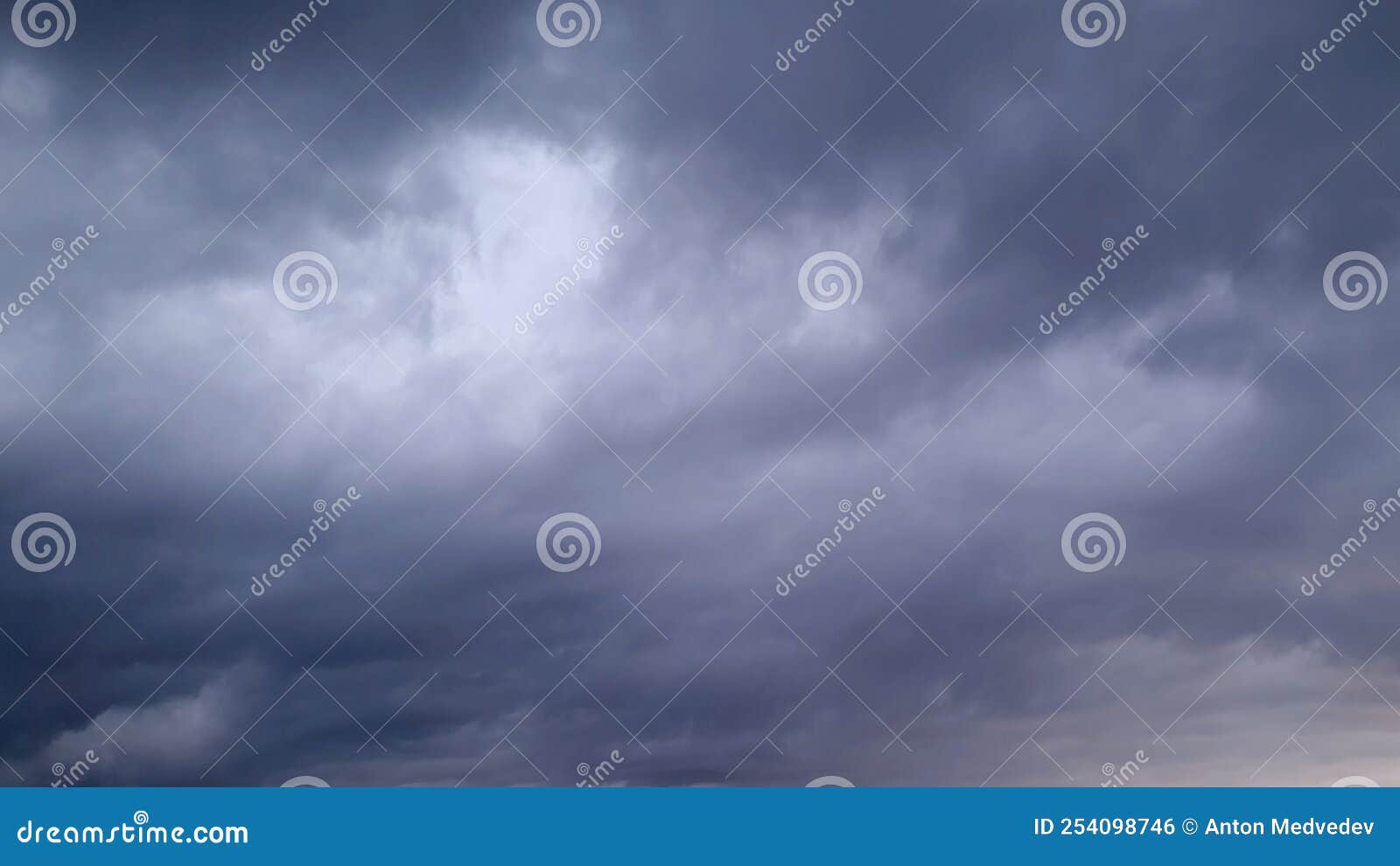 Heavy Grey and Blue Overcast Clouds Bg for Weather Forecast - Abstract ...
