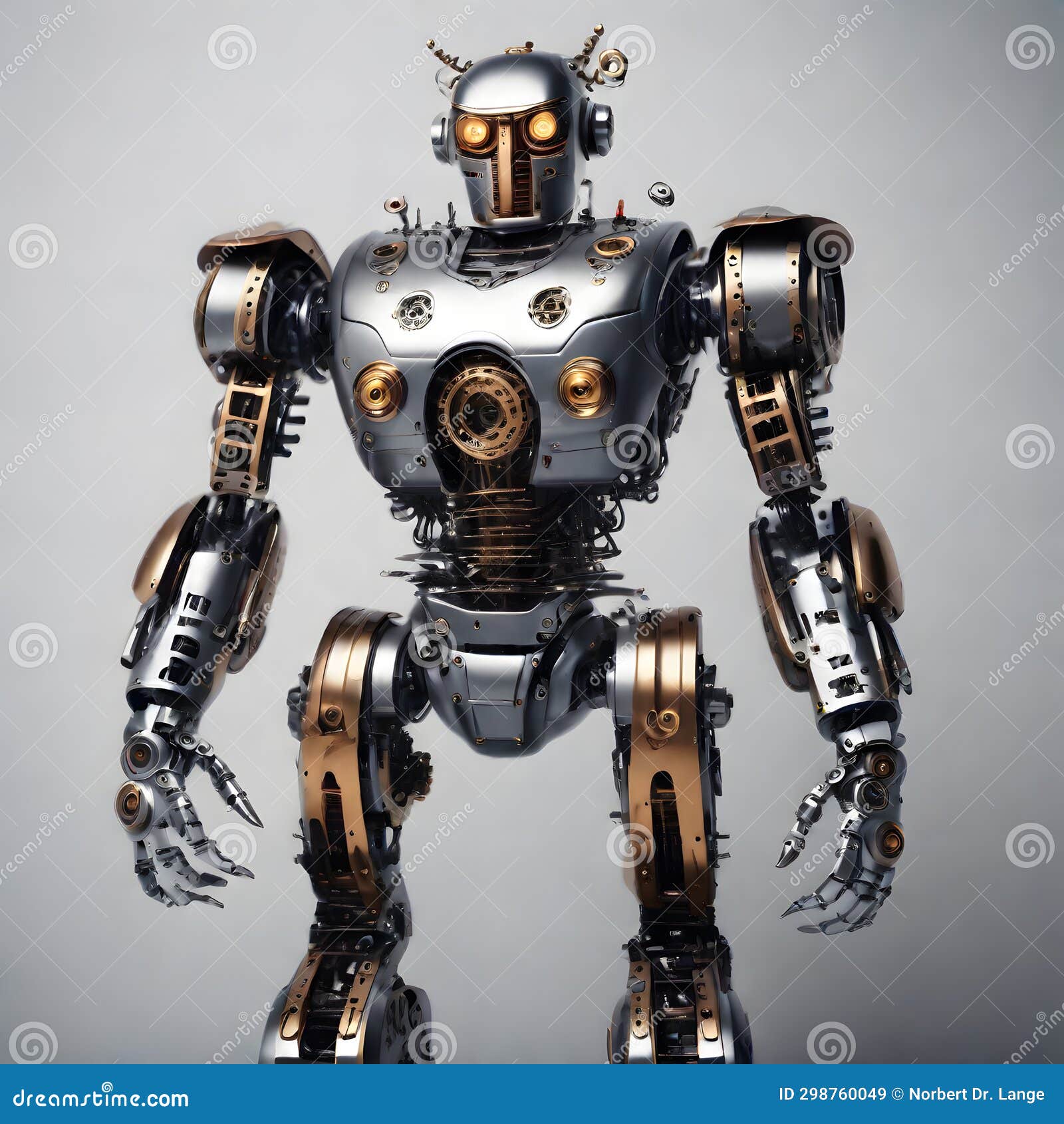 Heavy Humanoid Robot, AI-generatet Stock Illustration - Illustration of ...