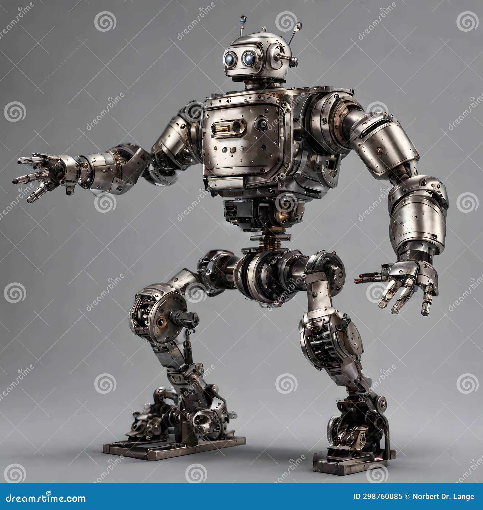 Heavy Humanoid Robot, AI-generatet Stock Illustration - Illustration of ...