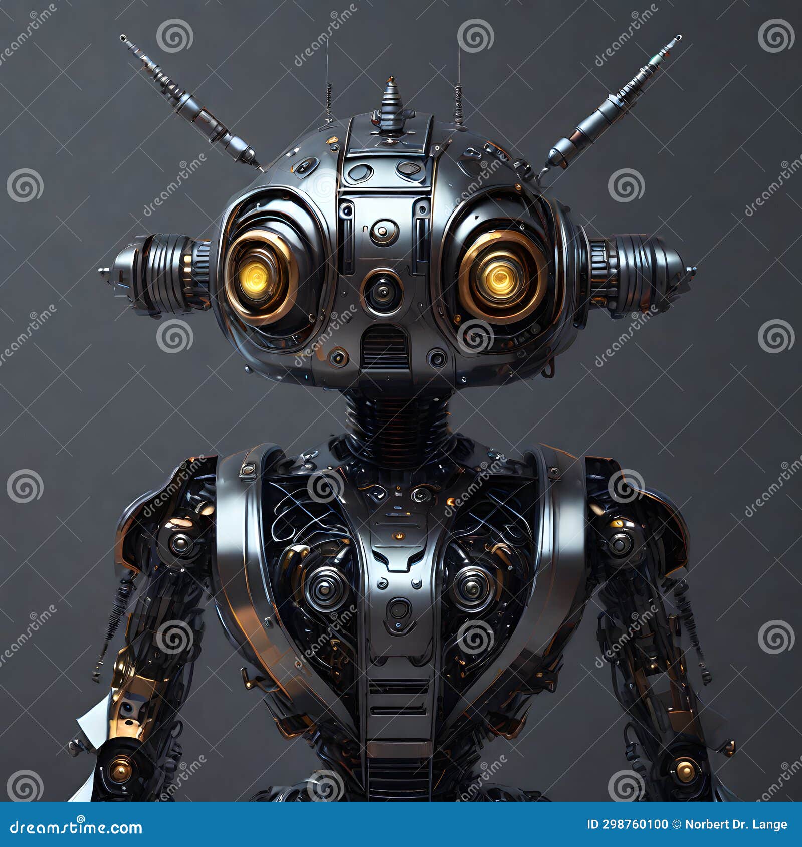 Heavy Humanoid Robot, AI-generatet Stock Illustration - Illustration of ...