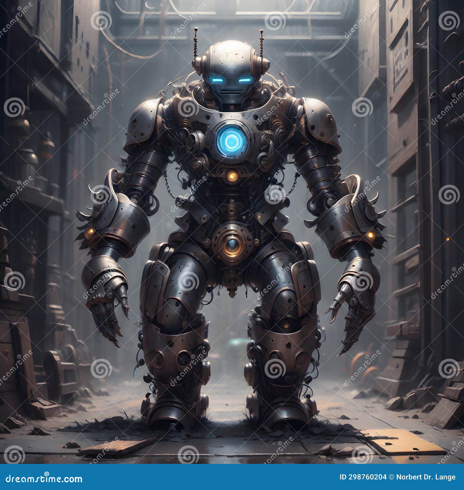 Heavy Humanoid Robot, AI-generatet Stock Photo - Image of iron, strong ...