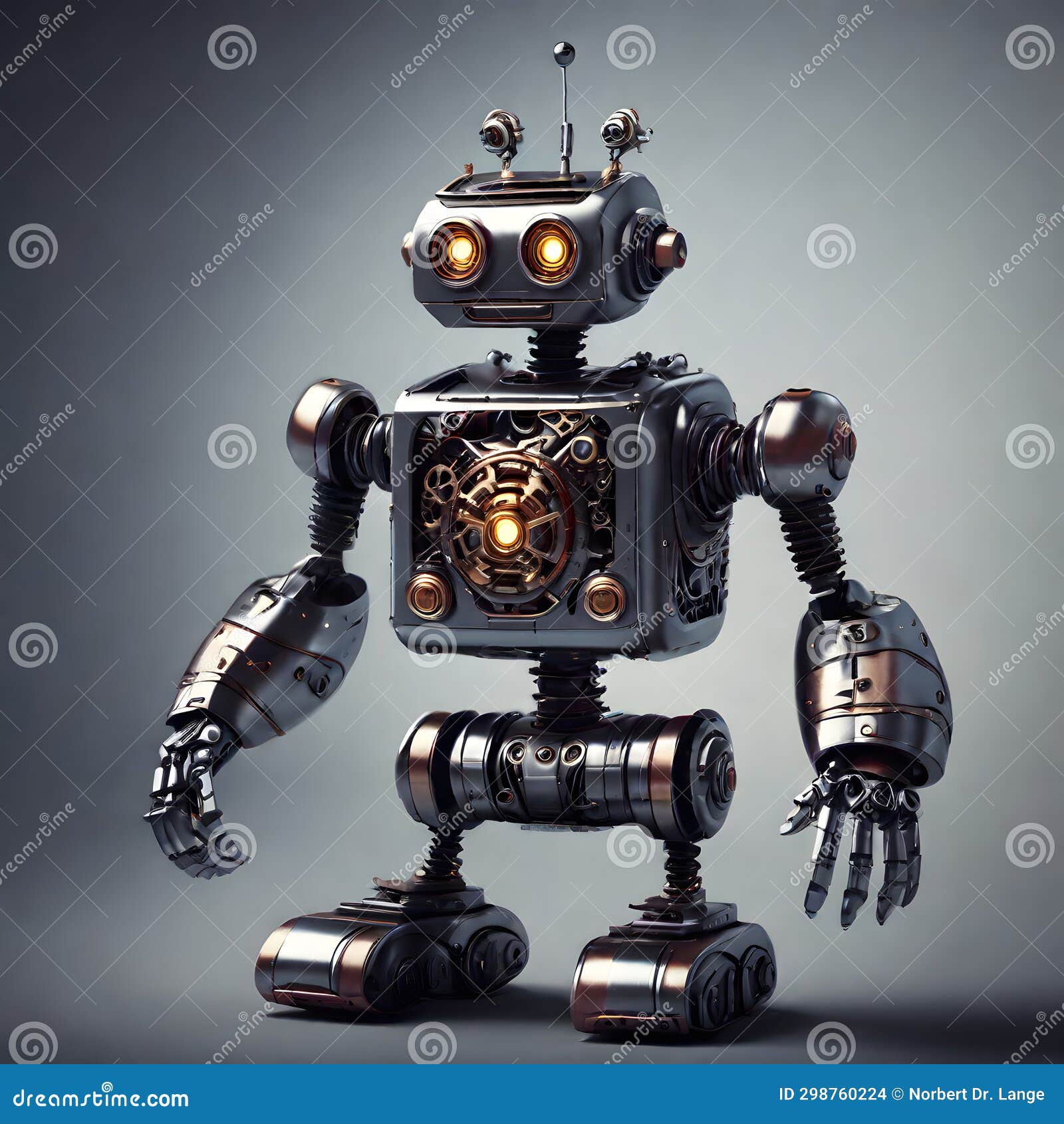 Heavy Humanoid Robot, AI-generatet Stock Photo - Image of technology ...