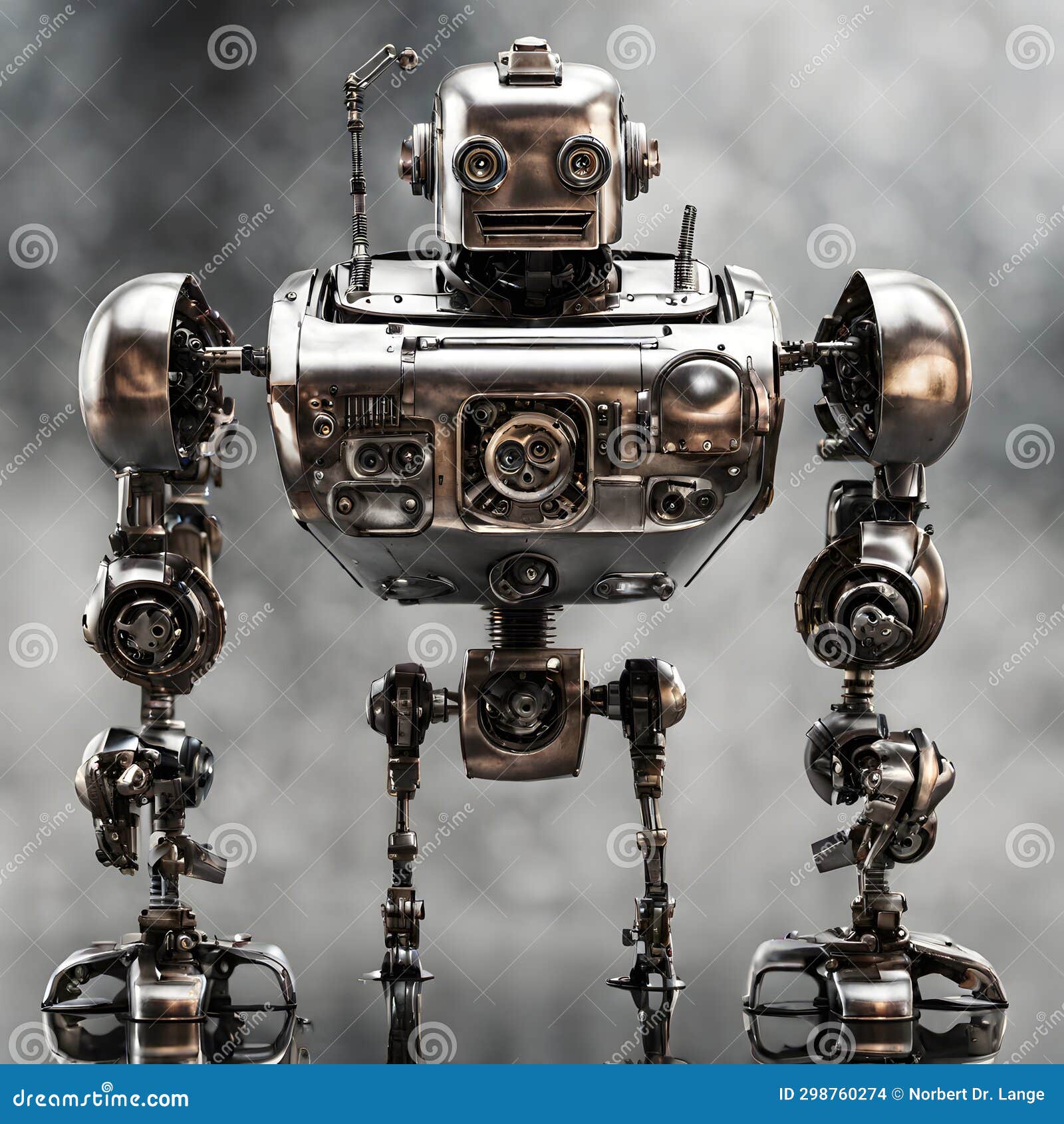 Heavy Humanoid Robot, AI-generatet Stock Illustration - Illustration of ...