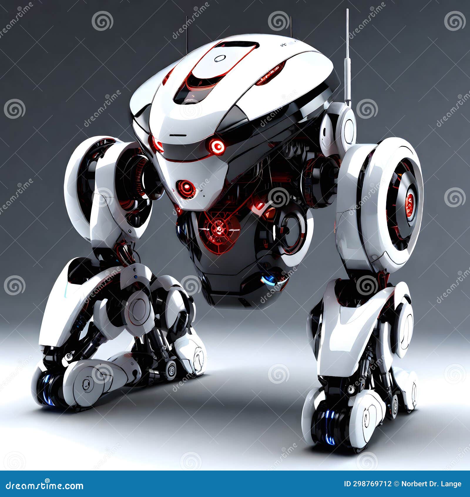 Heavy Humanoid Robot, AI-generatet Stock Photo - Image of computer ...