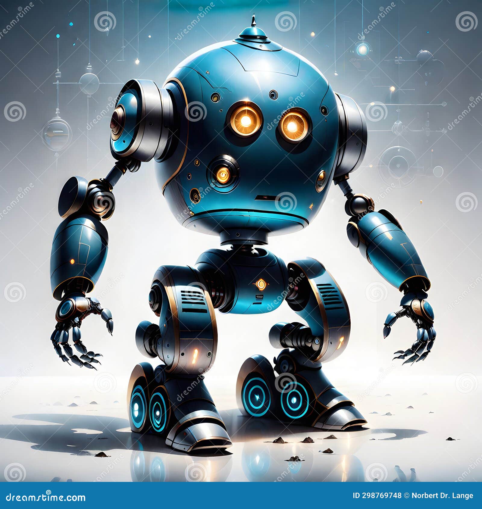 Heavy Humanoid Robot, AI-generatet Stock Photo - Image of technique ...