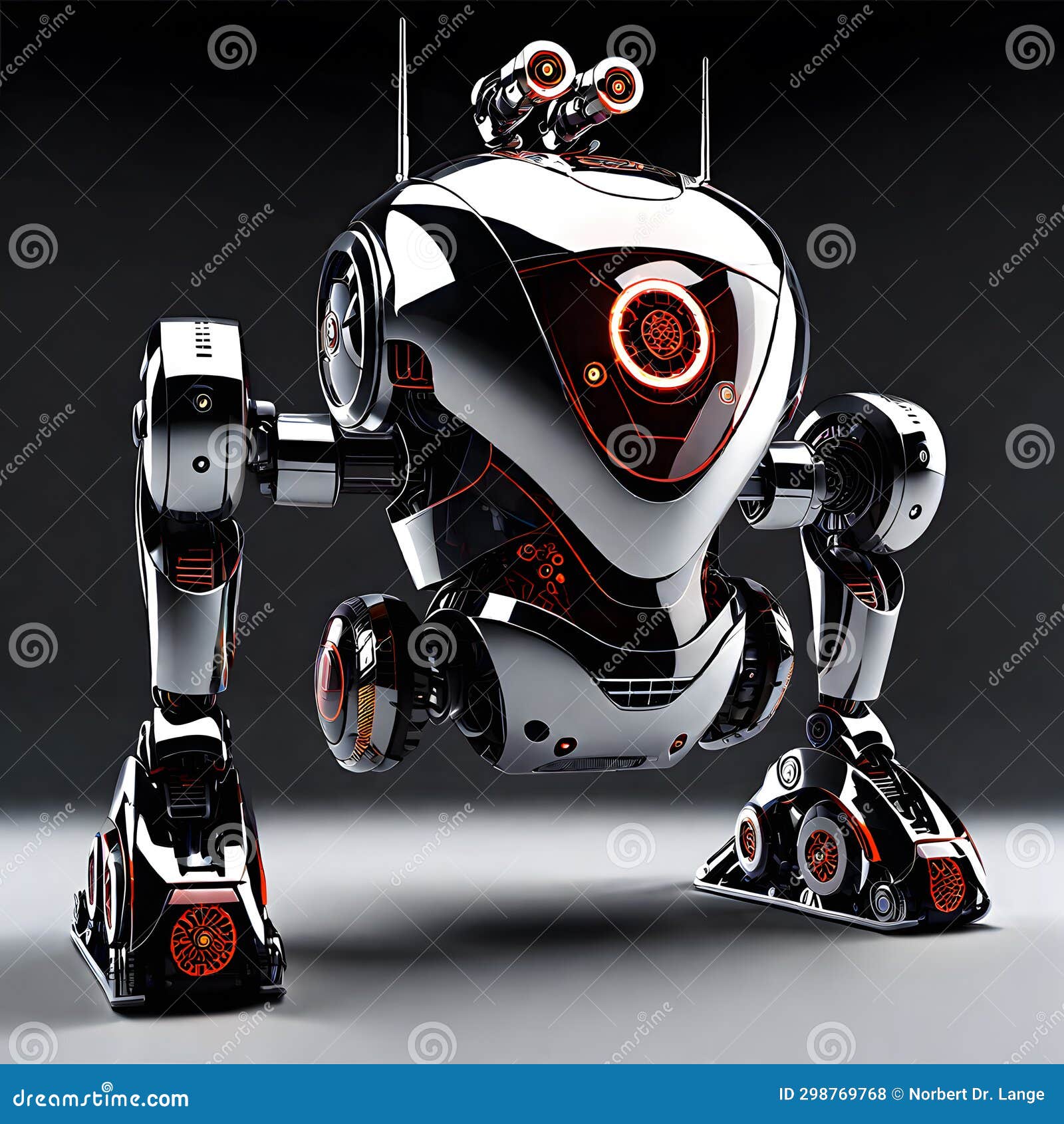 Heavy Humanoid Robot, AI-generatet Stock Photo - Image of heavy, robot ...