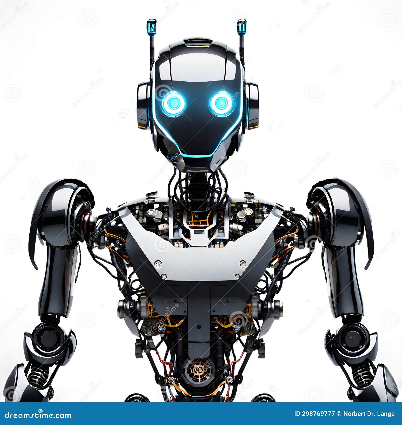 Heavy Humanoid Robot, AI-generatet Stock Image - Image of strong ...