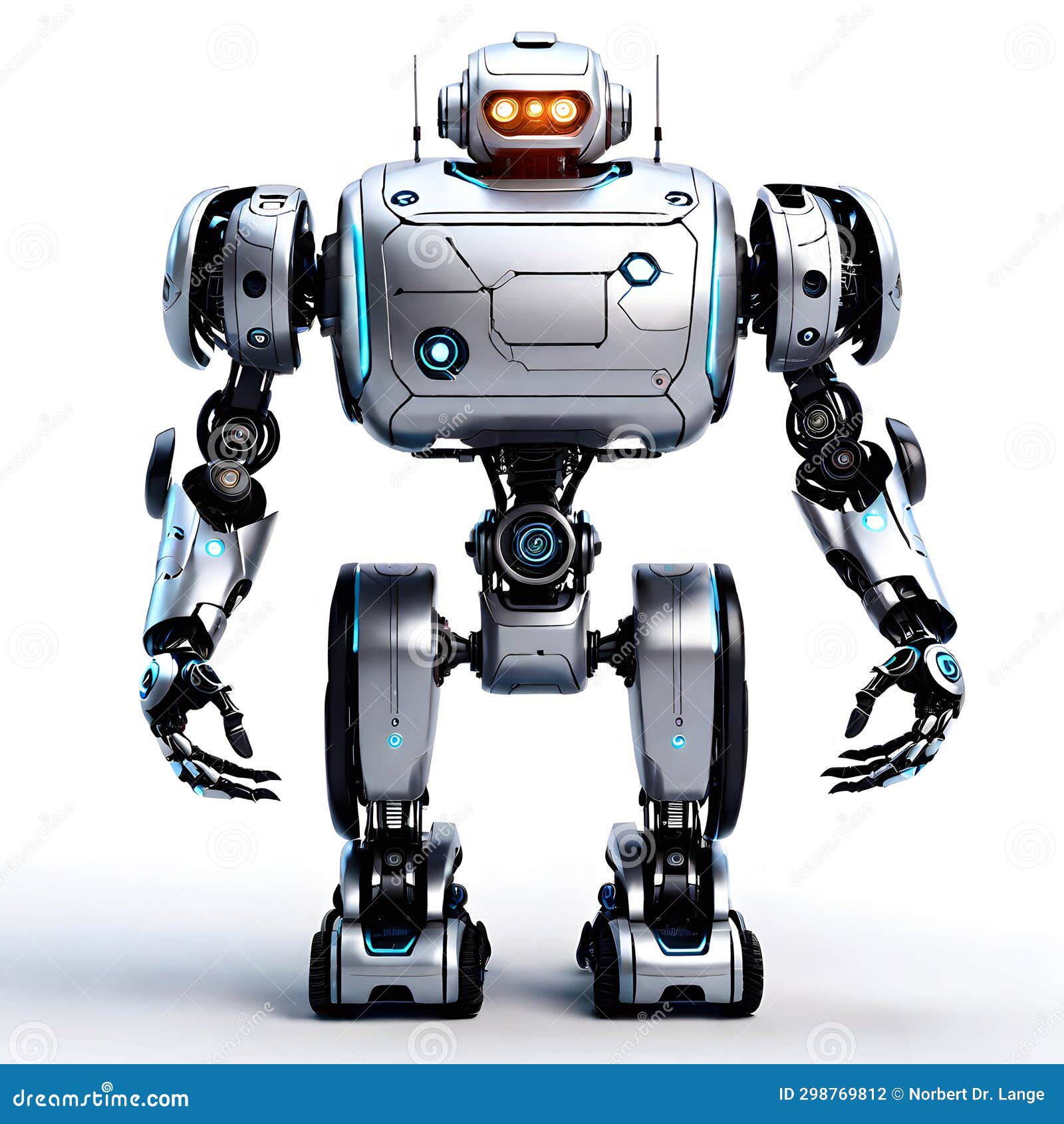 Heavy Humanoid Robot, AI-generatet Stock Illustration - Illustration of ...