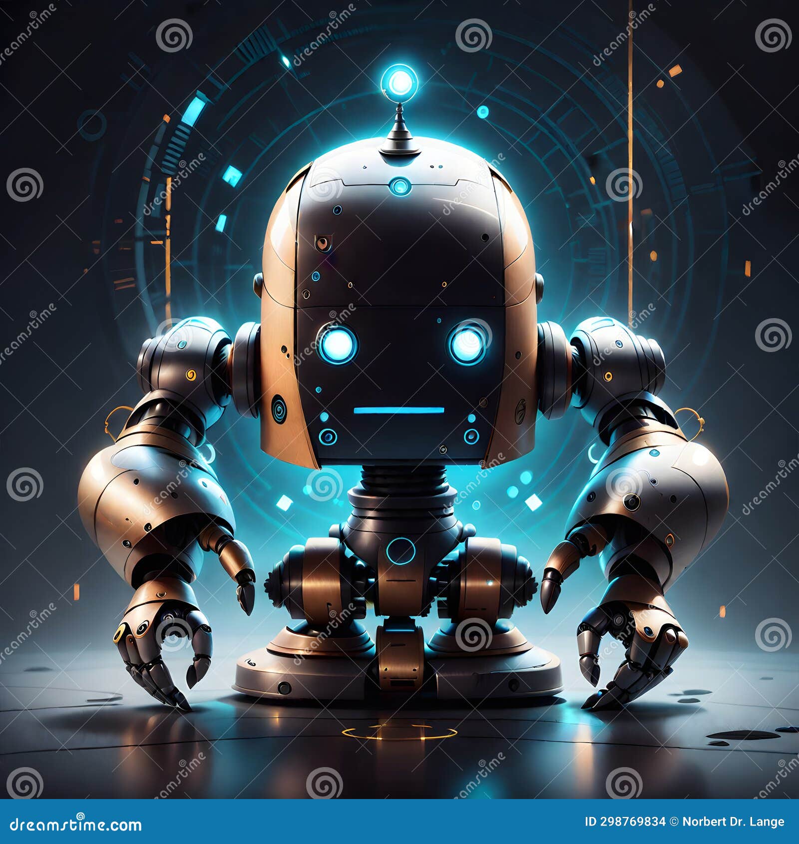 Heavy Humanoid Robot, AI-generatet Stock Illustration - Illustration of ...