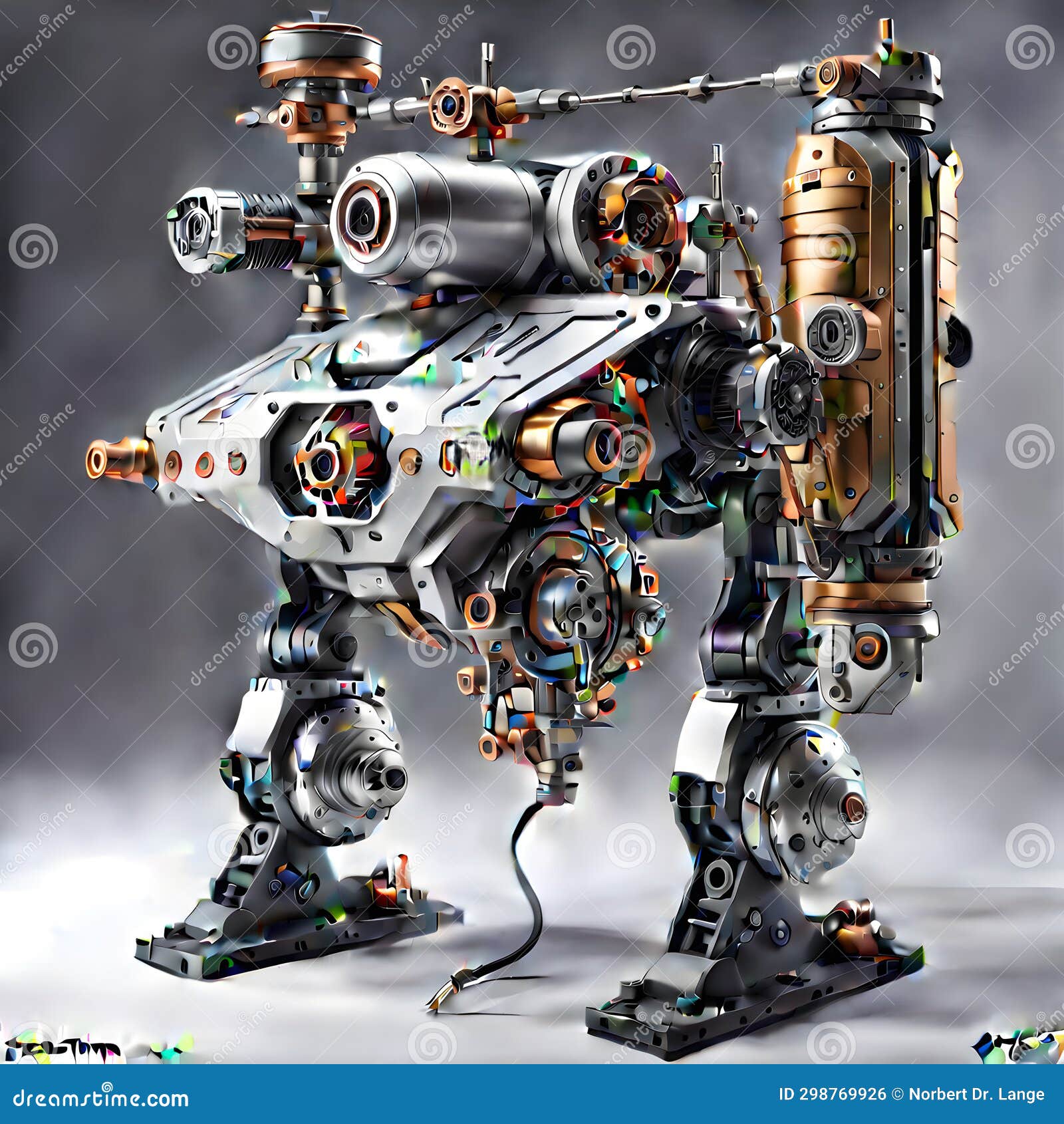 Heavy Humanoid Robot, AI-generatet Stock Photo - Image of technology ...