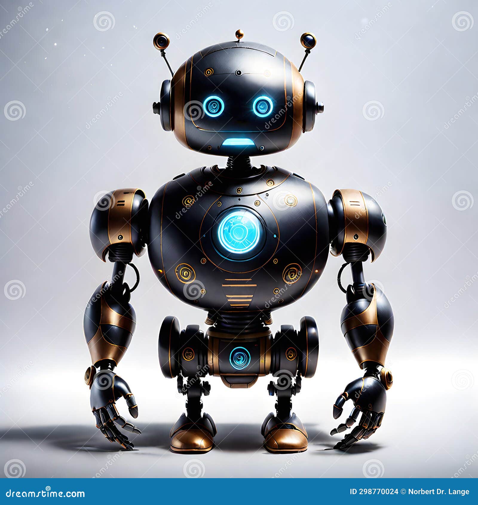 Heavy Humanoid Robot, AI-generatet Stock Photo - Image of sedate ...
