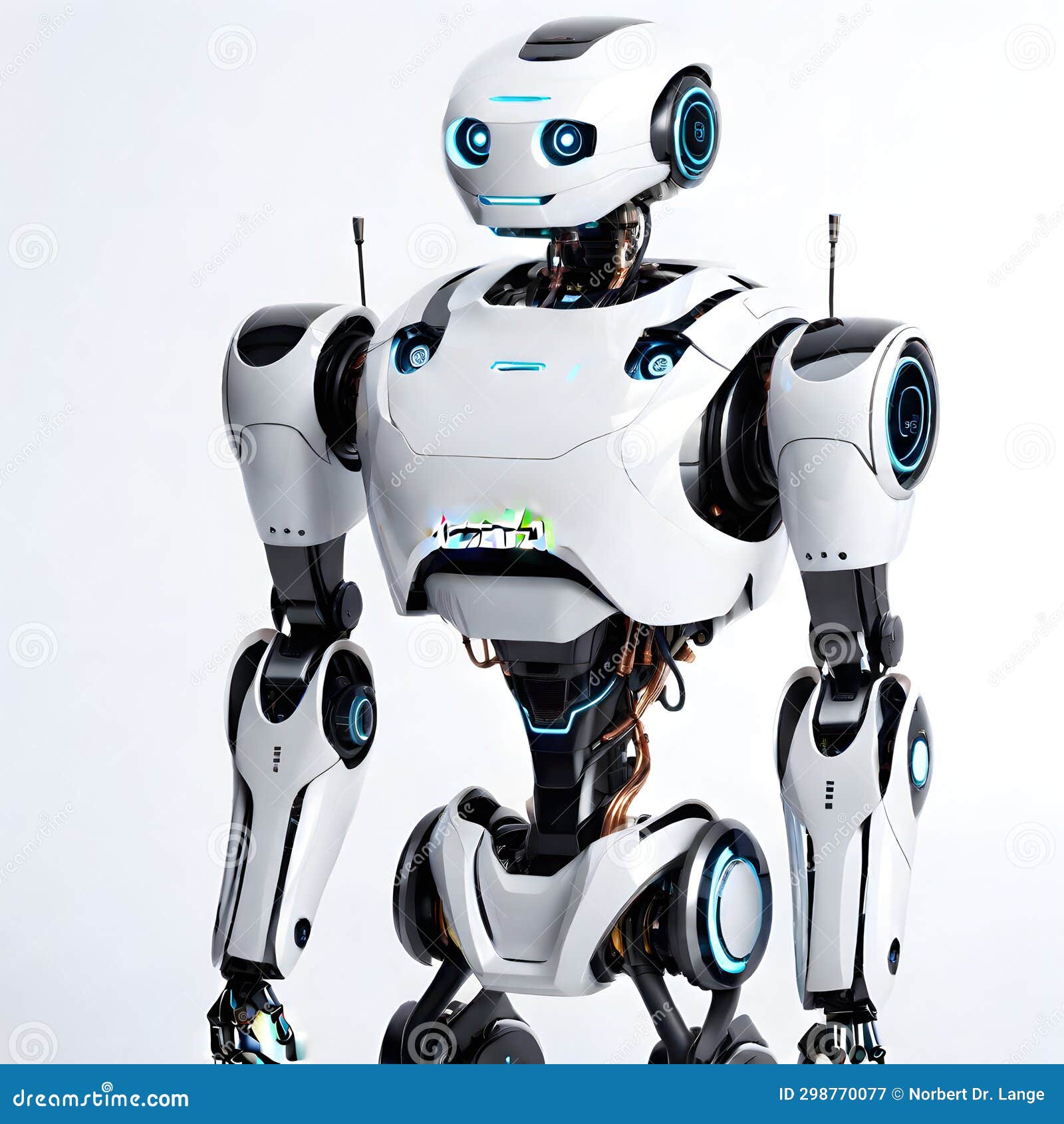 Heavy Humanoid Robot, AI-generatet Stock Image - Image of impressive ...