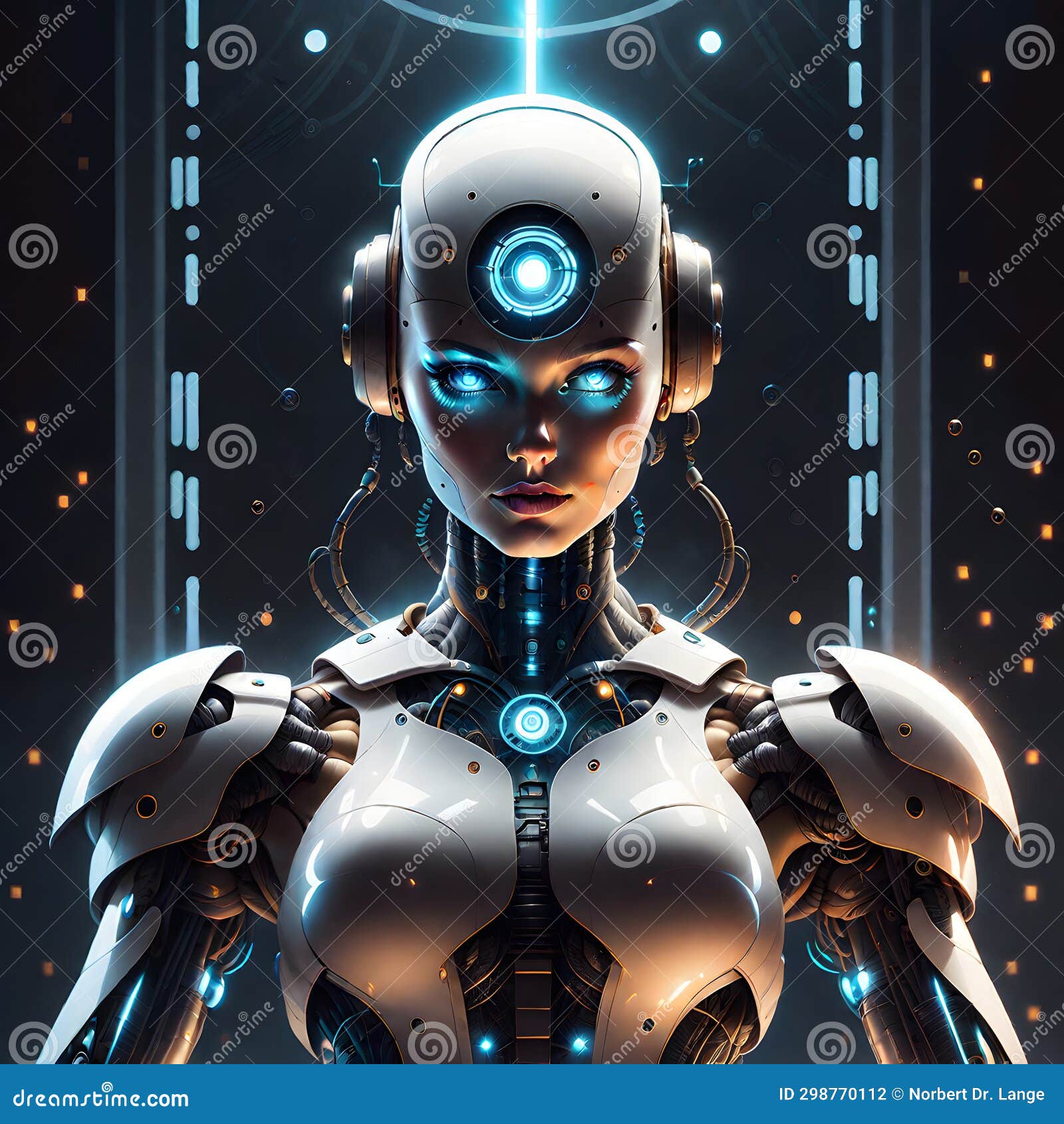 Heavy Humanoid Robot, AI-generatet Stock Photo - Image of iron, robot ...