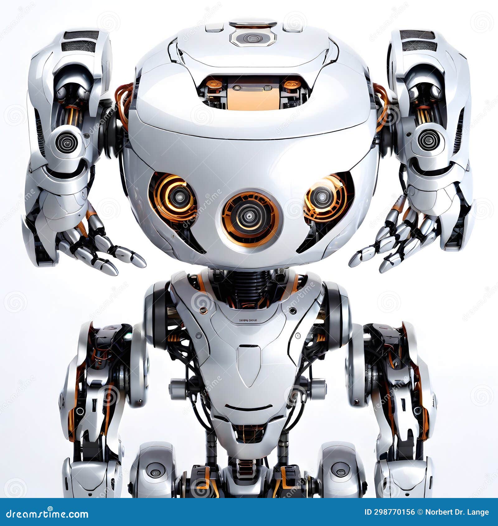 Heavy Humanoid Robot, AI-generatet Stock Photo - Image of metal ...