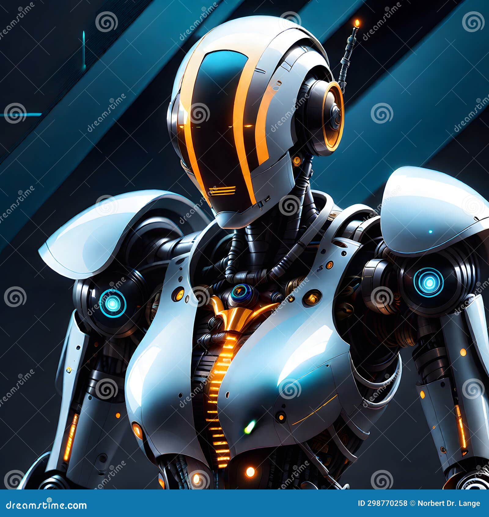 Heavy Humanoid Robot, AI-generatet Stock Photo - Image of humanoid ...