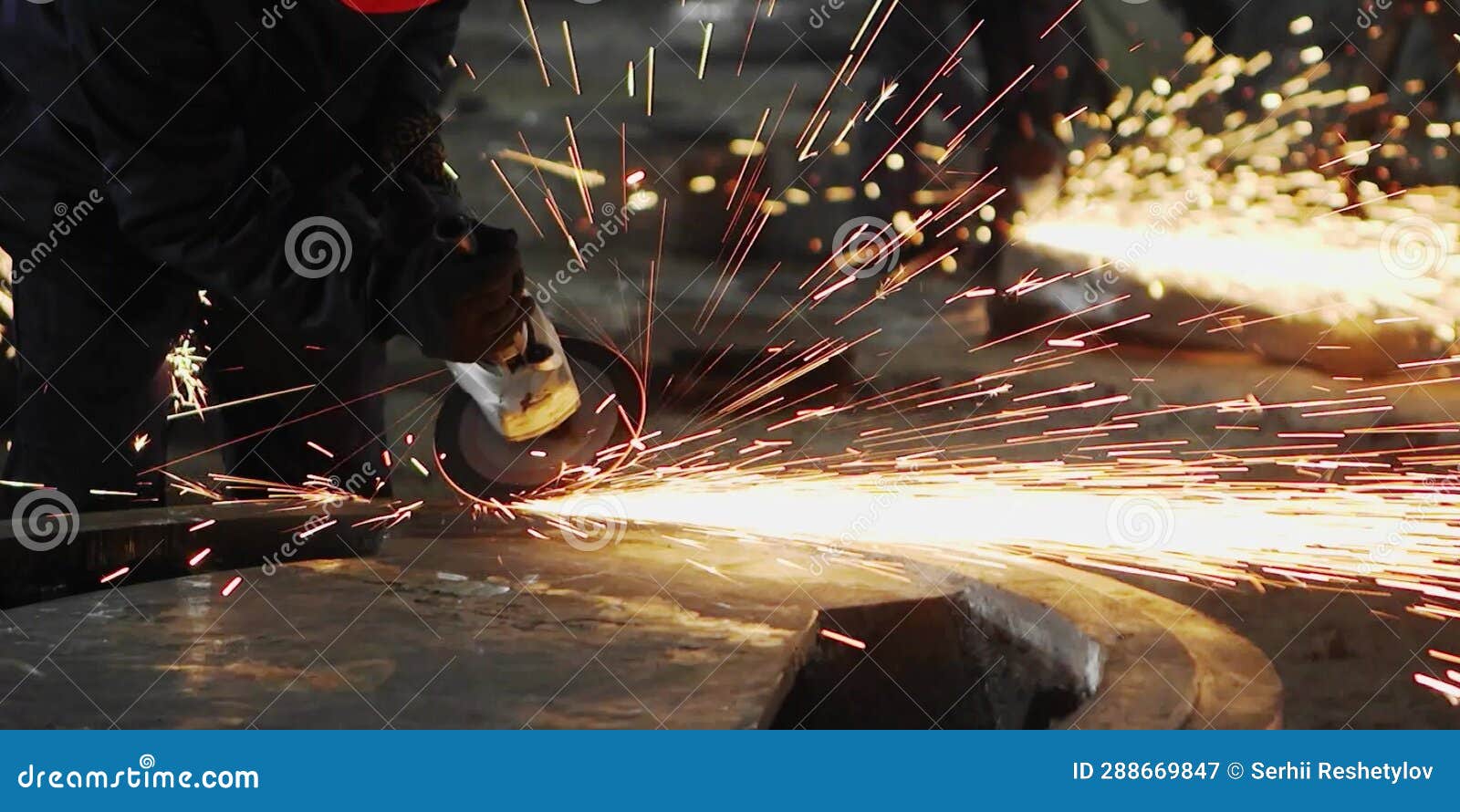 Heavy Industry Engineering Factory Interior with Industrial Worker ...