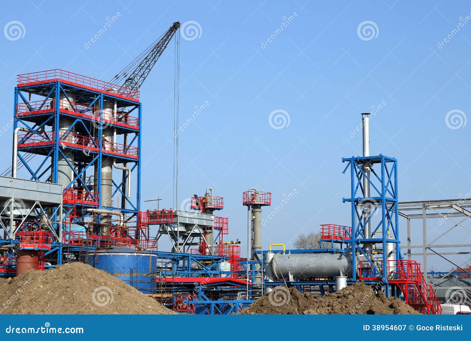 Heavy Industry Plant Construction Site Stock Image - Image of ...
