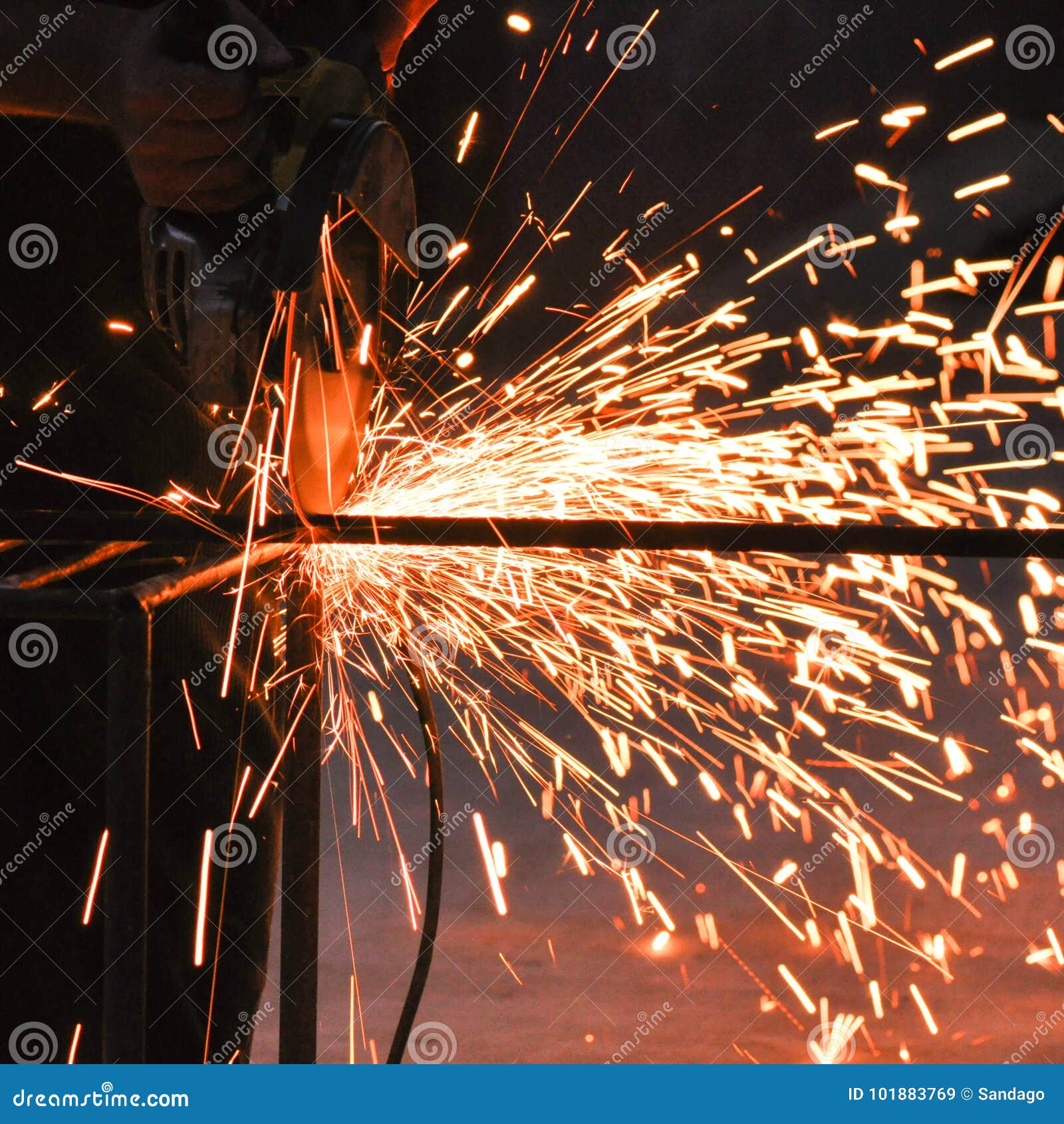 Grinder with sparks stock image. Image of electric, building - 101883769