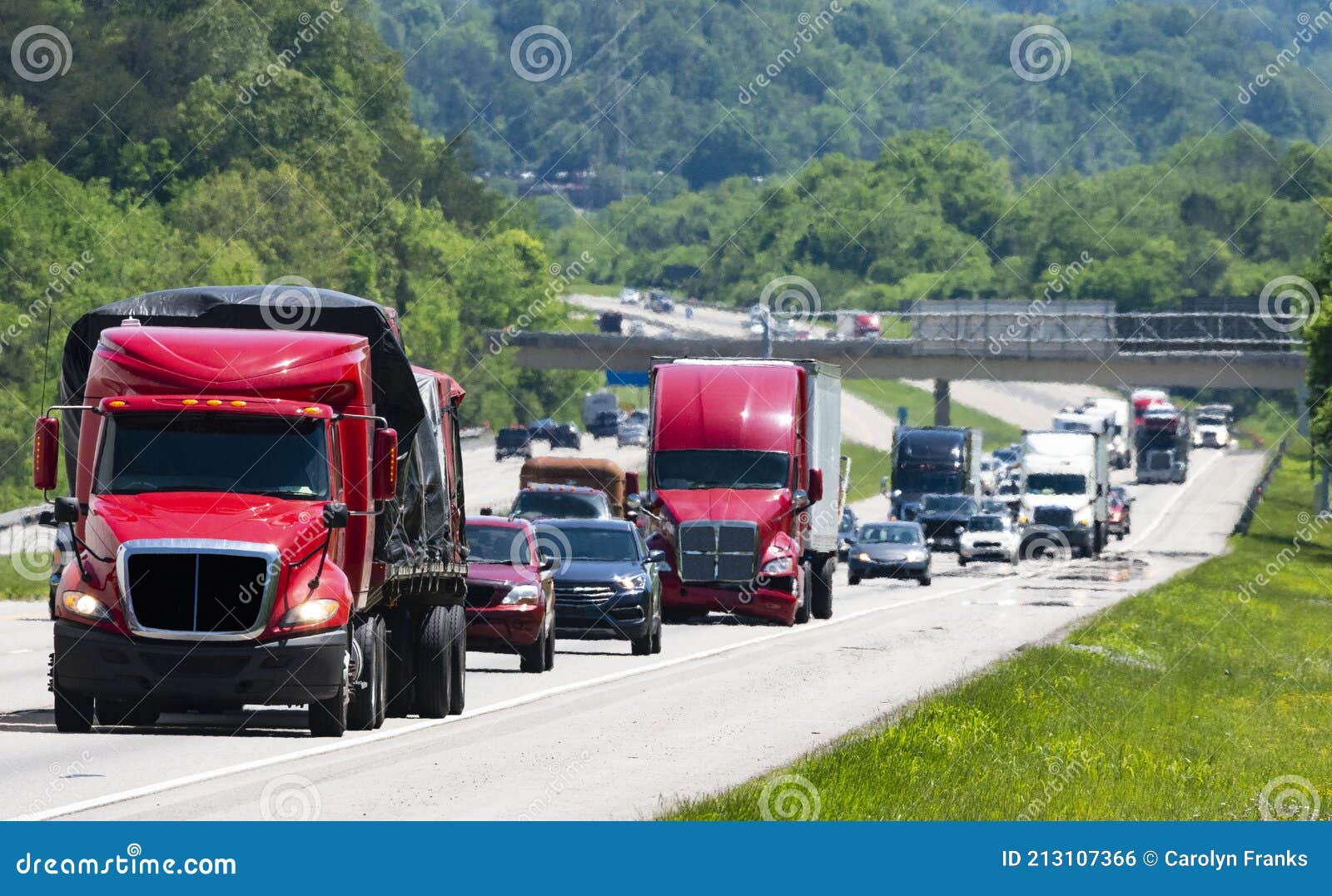 Heavy Interstate Traffic As Fuel Prices Climb Stock Photo - Image of ...