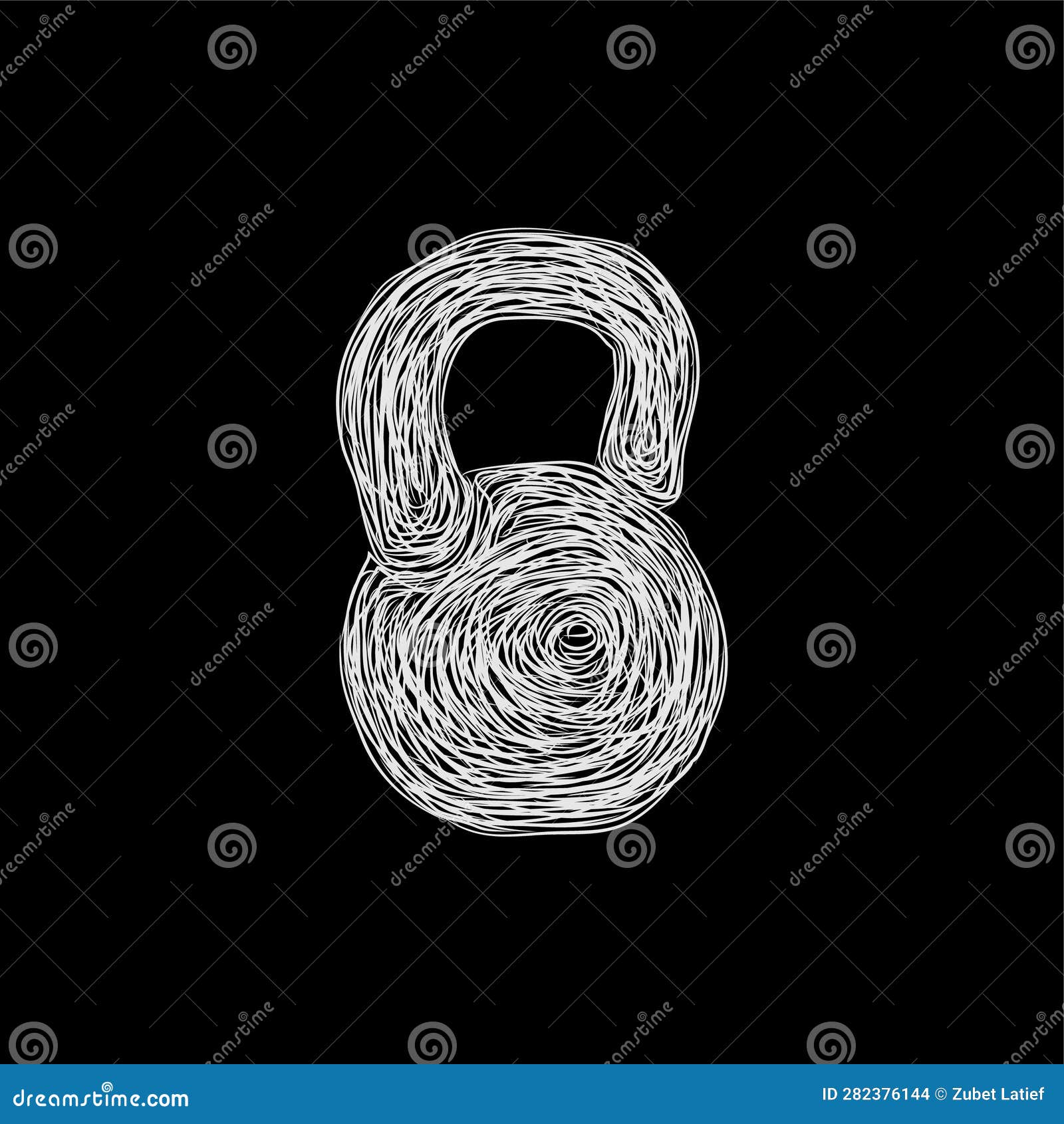 Heavy Kettlebell Artwork Style Design Stock Vector - Illustration of ...